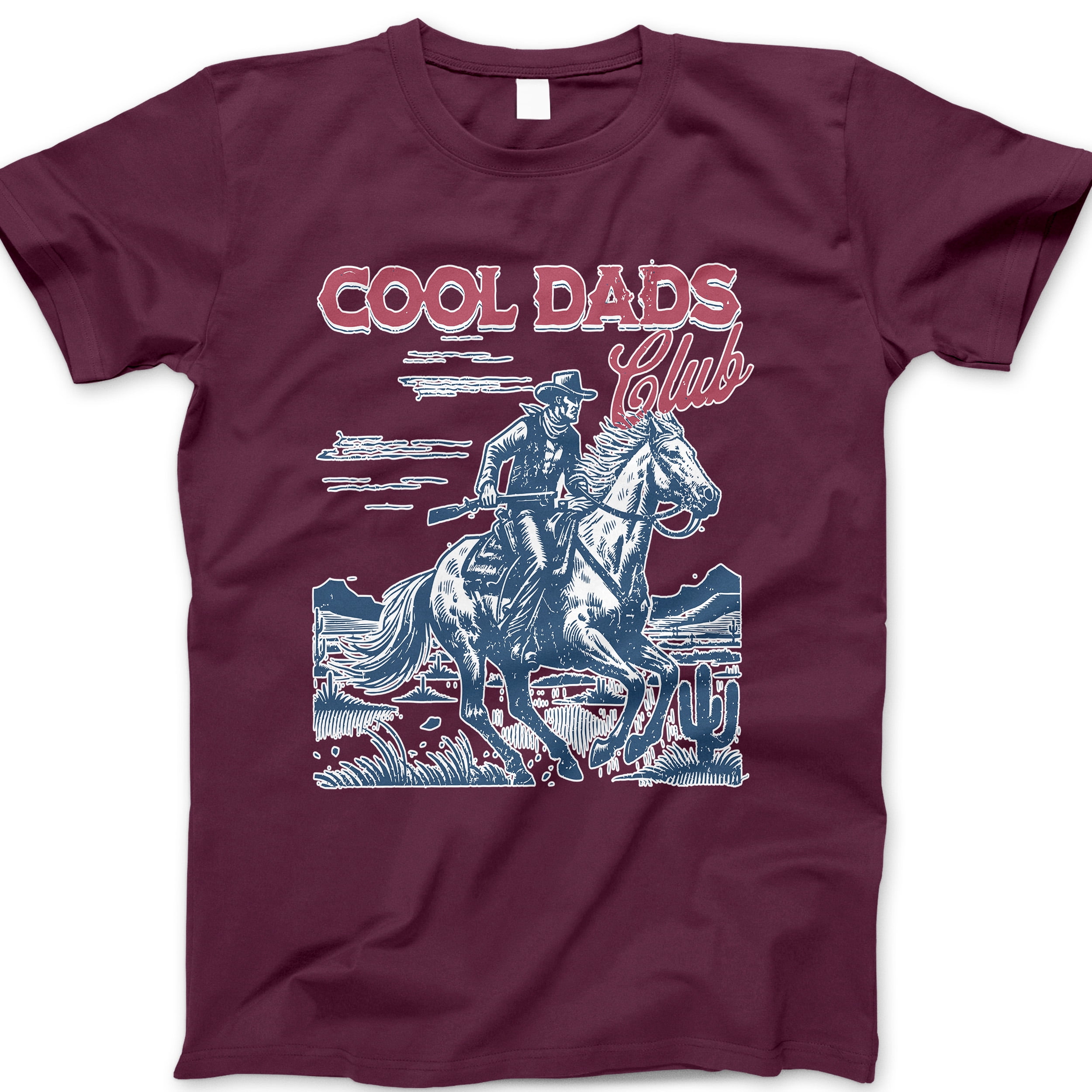 Cool Dads Club T-Shirt – Vintage Cowboy Western Graphic Tee for Dad ...