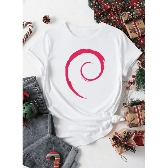 Cool Debian Spiral Minimalist Graphic Design Linux OS up to Size 5XL ...