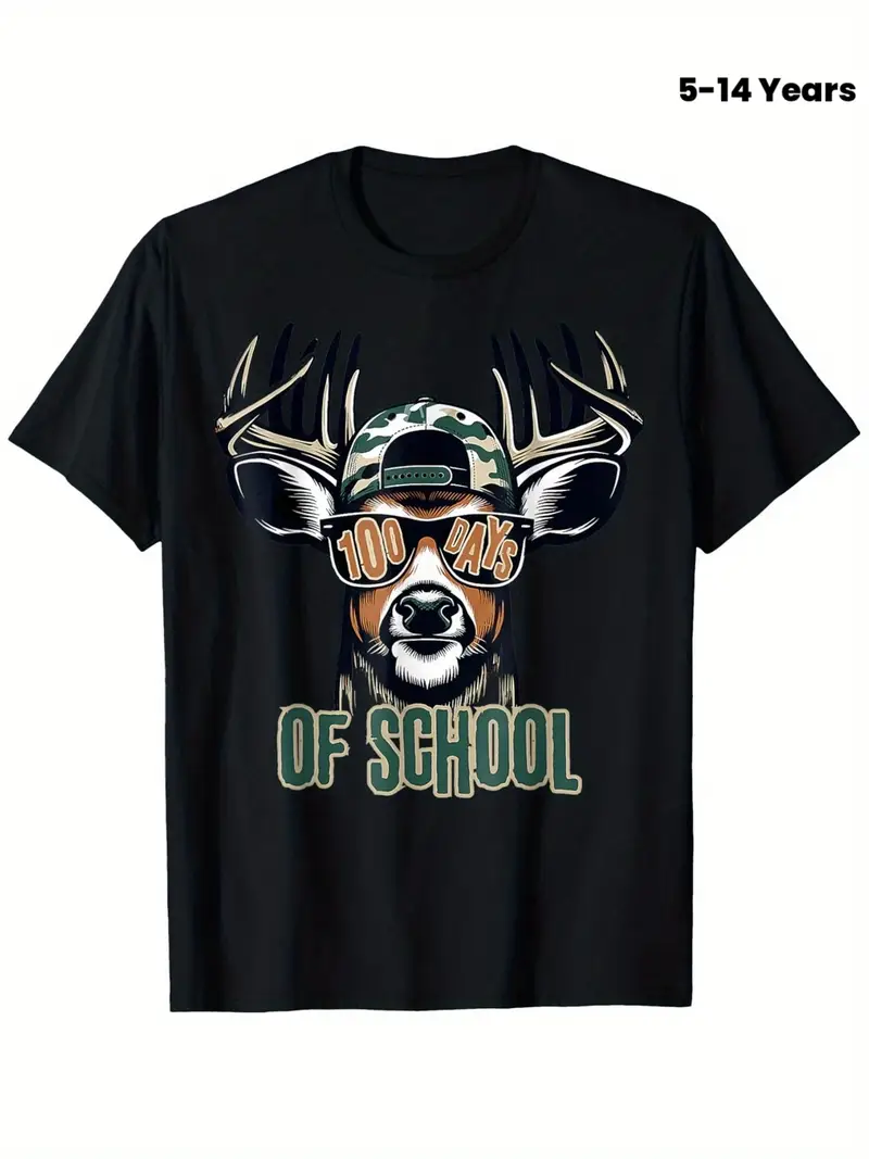 Cool Deer Camo Hat 100 Days of School Student Teacher Unisex Graphic ...