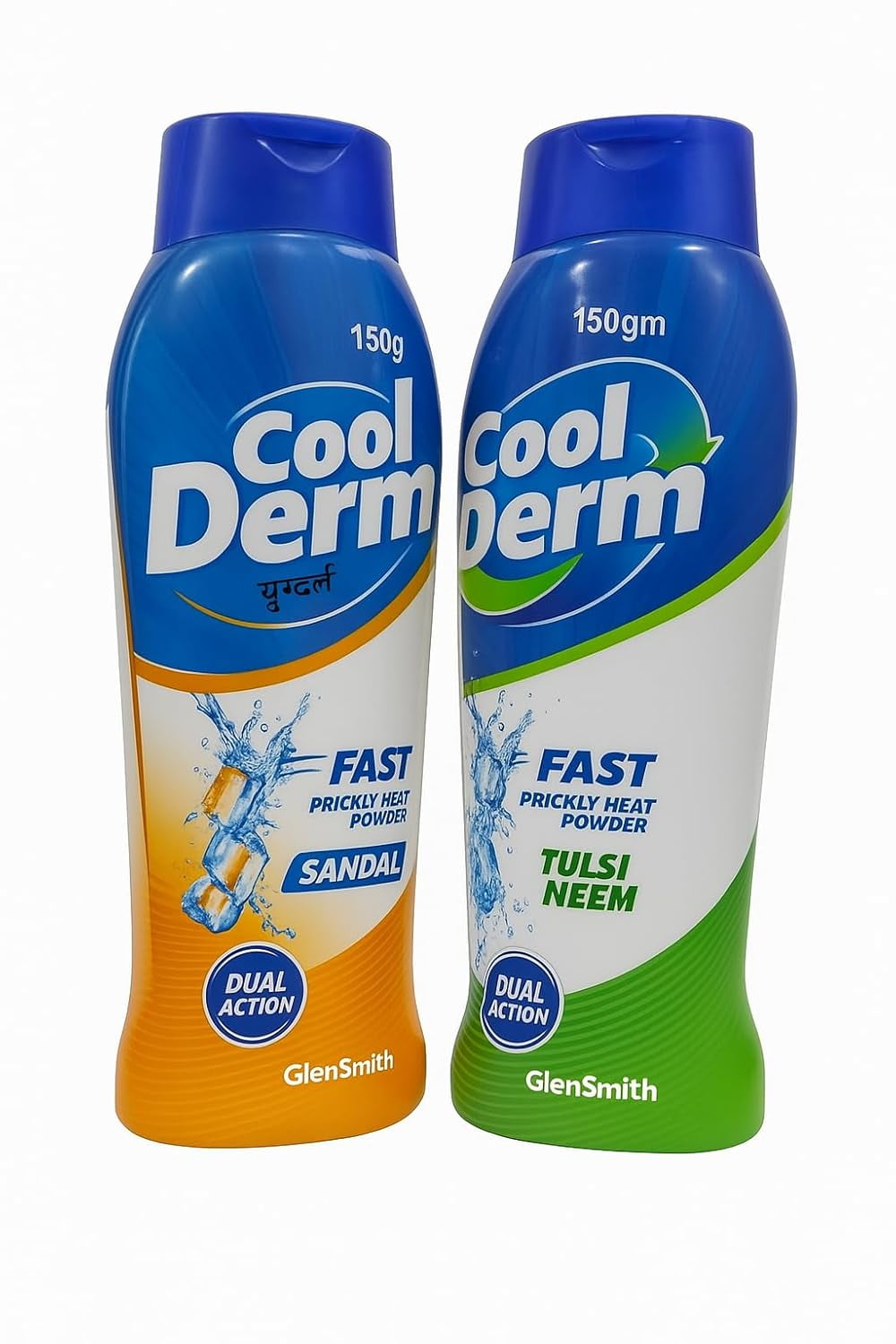 Cool Derm Prickly Heat Powder 150g Pack of 2 Dual Action Formula Sandal ...