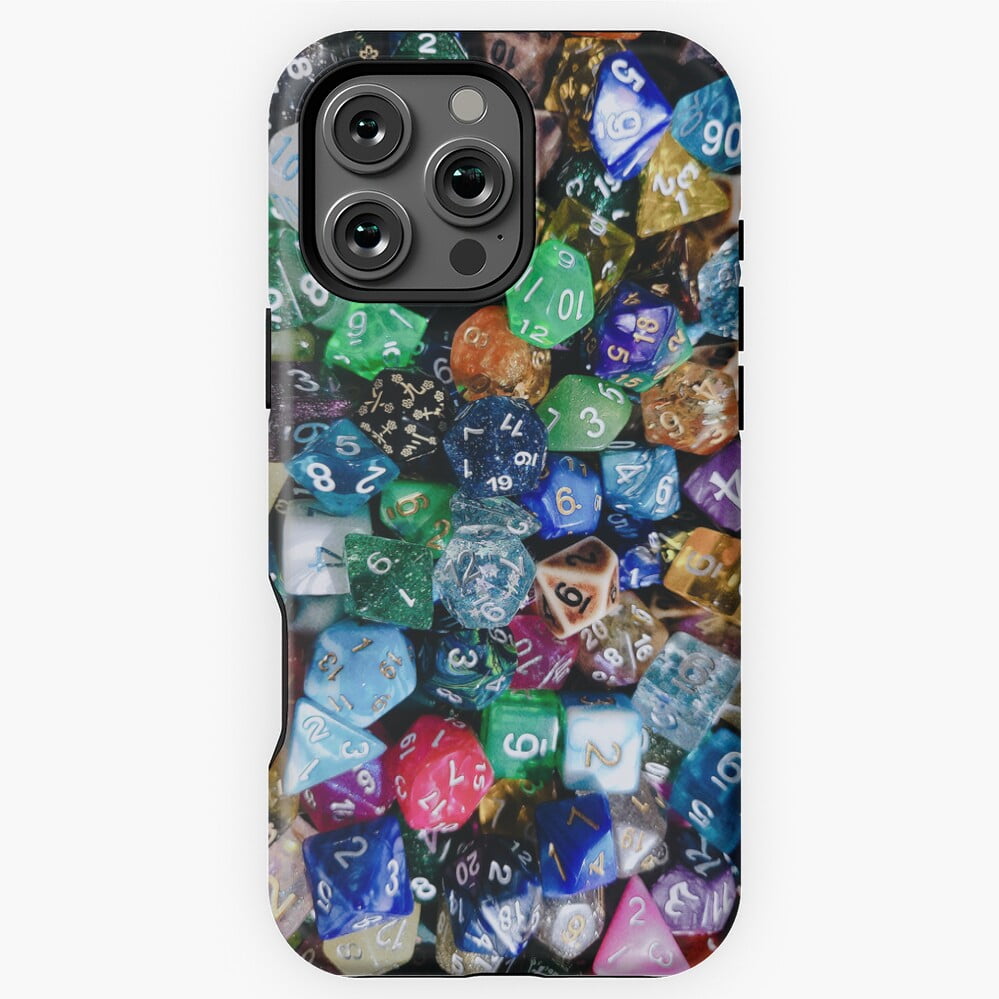 Cool Dice Collection Gamer RPG Phone Case for iPhone 16 15 14 13 12 11 ...
