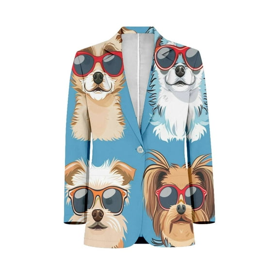 Cool Dog Faces With Sunglasses Men's Suit Blazer Casual Party Wear Slim ...