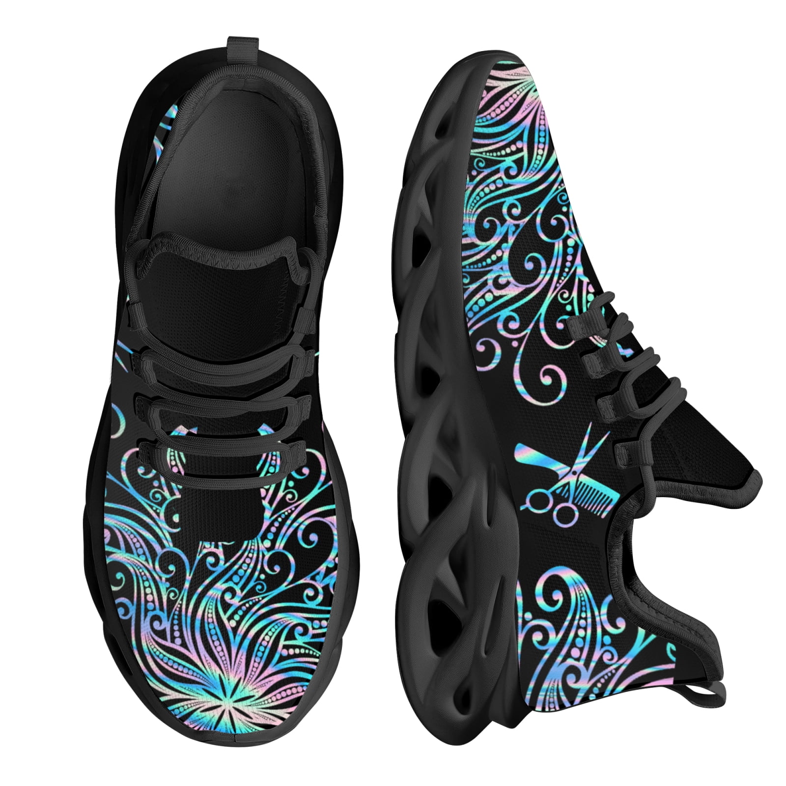 Cool Dog Footprint Camouflage Printing Flat Shoes for Women Breathable ...