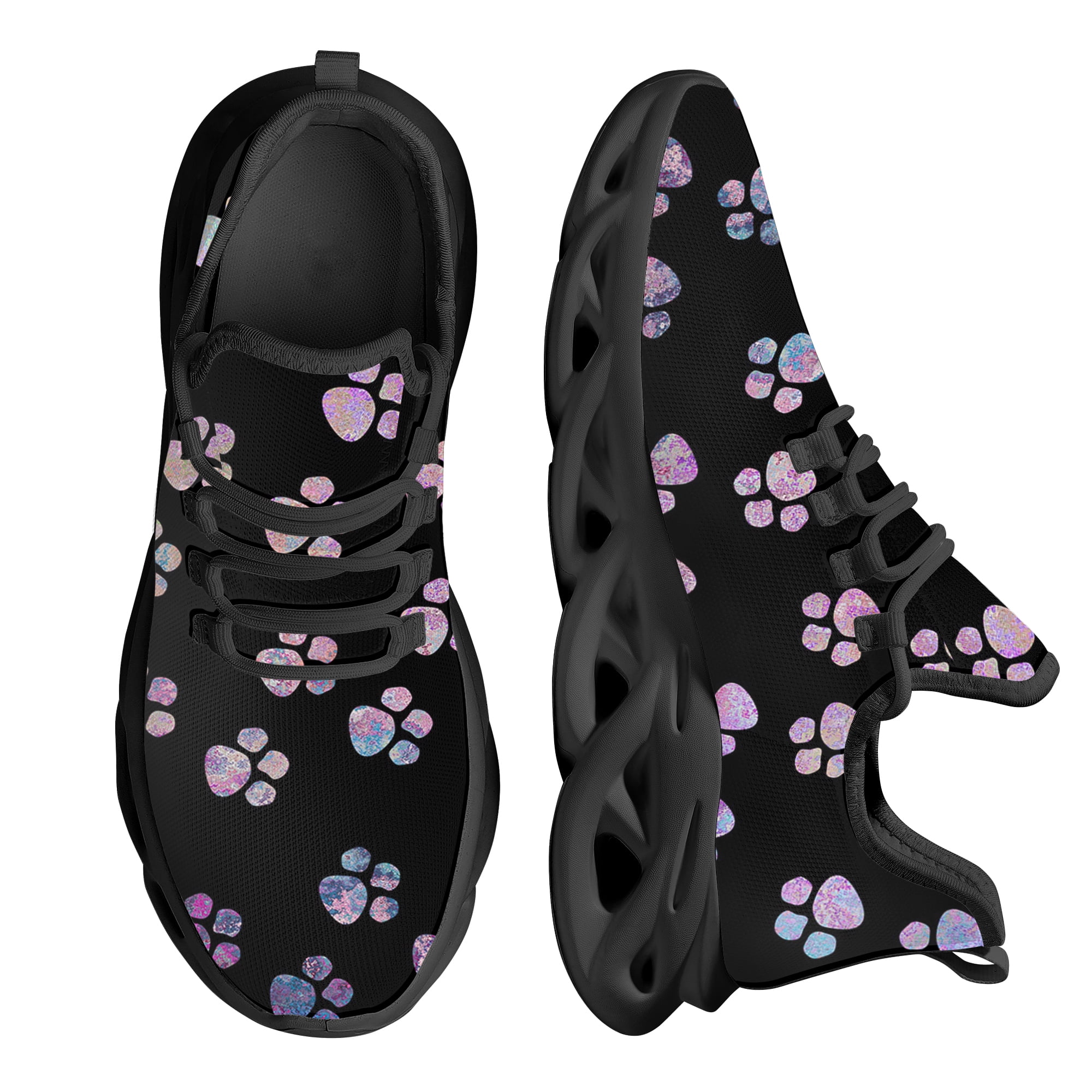 Cool Dog Footprint Printing Mesh Sneakers for Women Breathable Soft ...