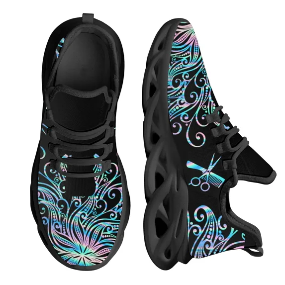 Cool Dog Footprint uflage Printing Flat Shoes for Women Breathable Soft ...