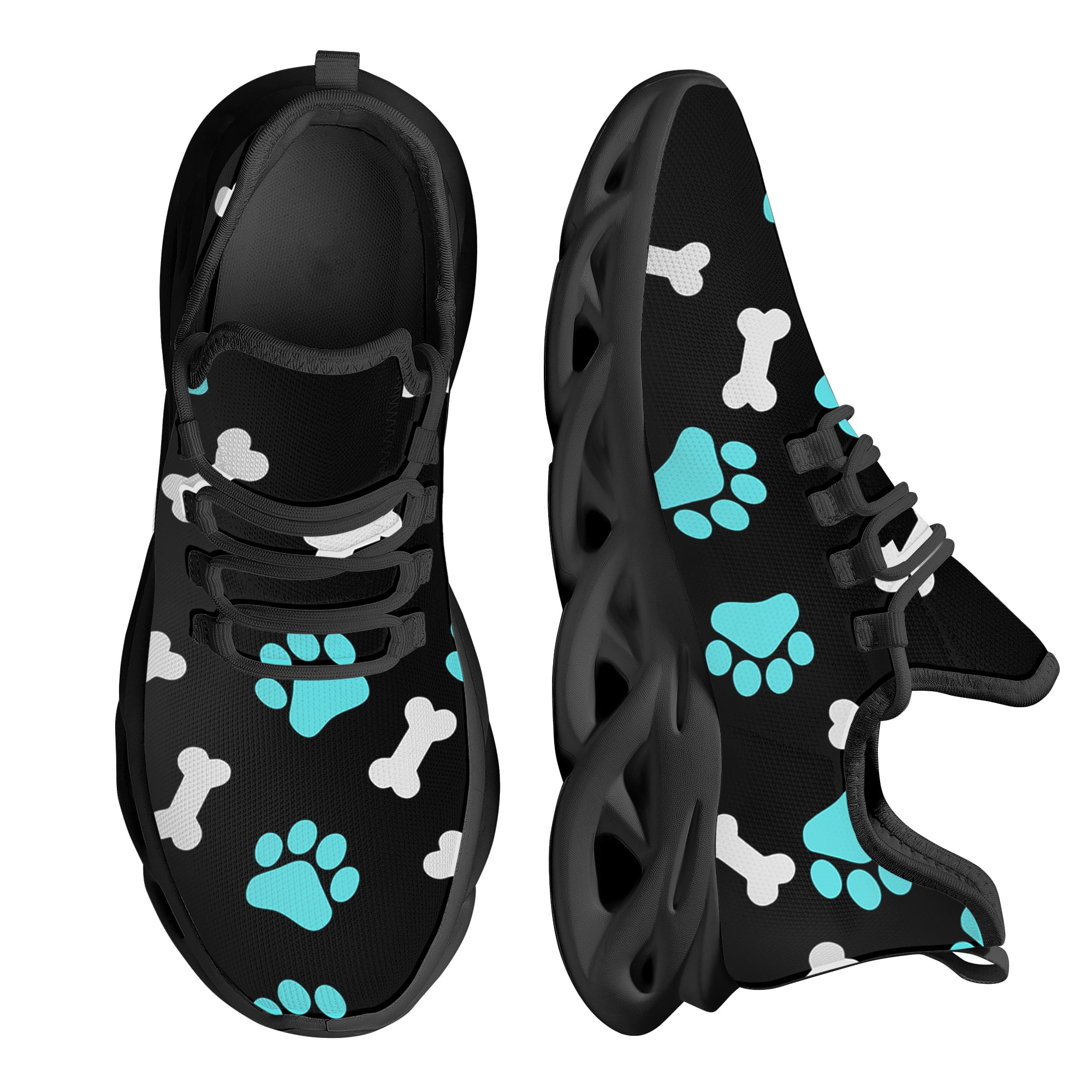 Cool Dog Footprint uflage Printing Mesh Sneakers for Women Breathable ...