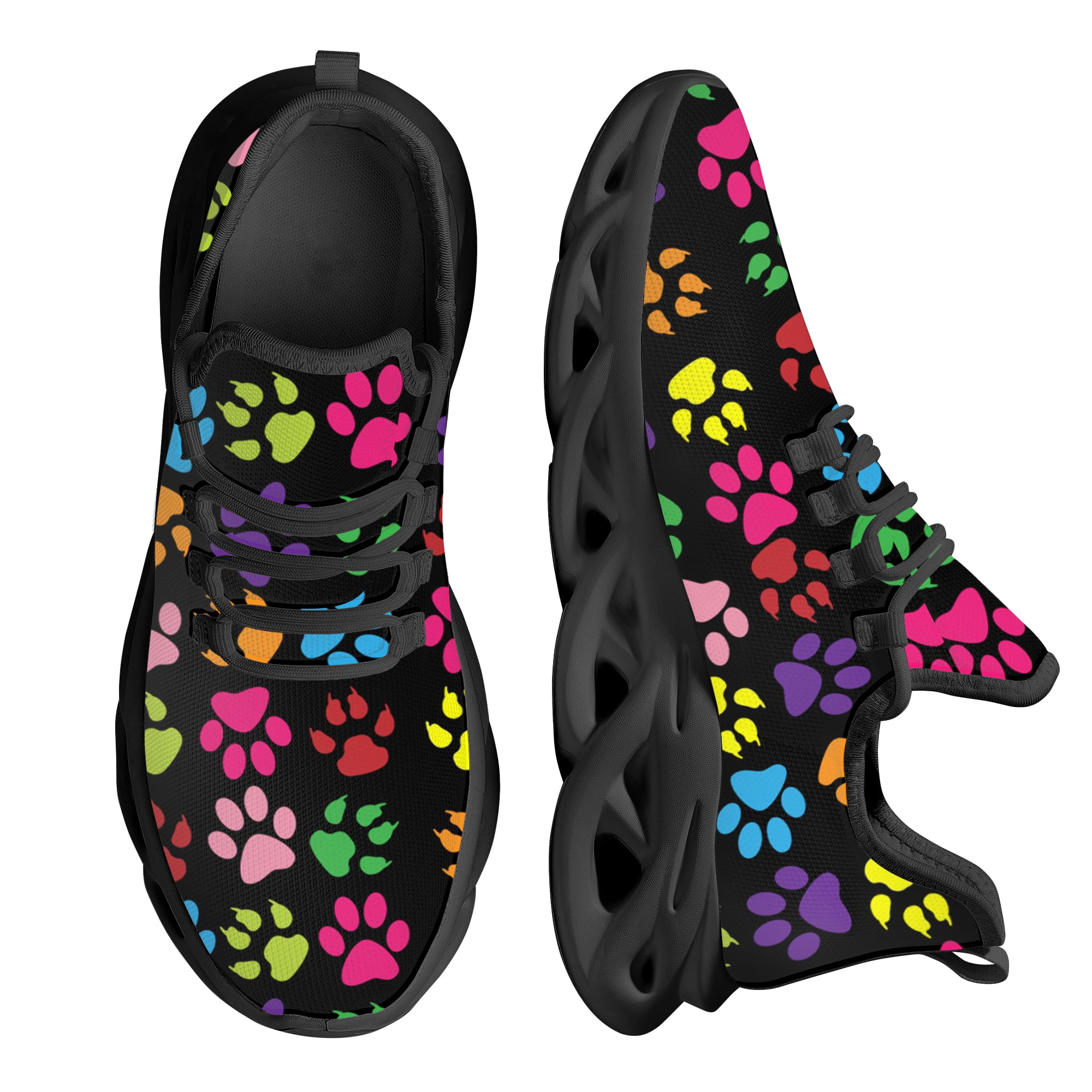 Cool Dog Footprint uflage Printing Mesh Sneakers for Women Breathable ...