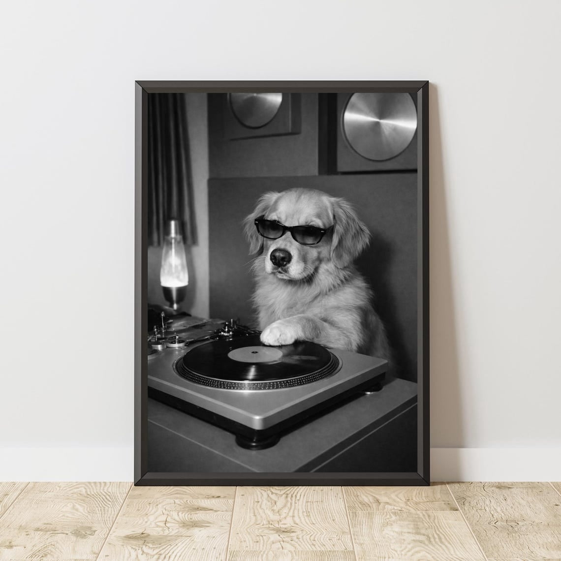 Cool Dog Poster, Modern Animal Wall Art, Unframed Paper Poster 8x10in ...