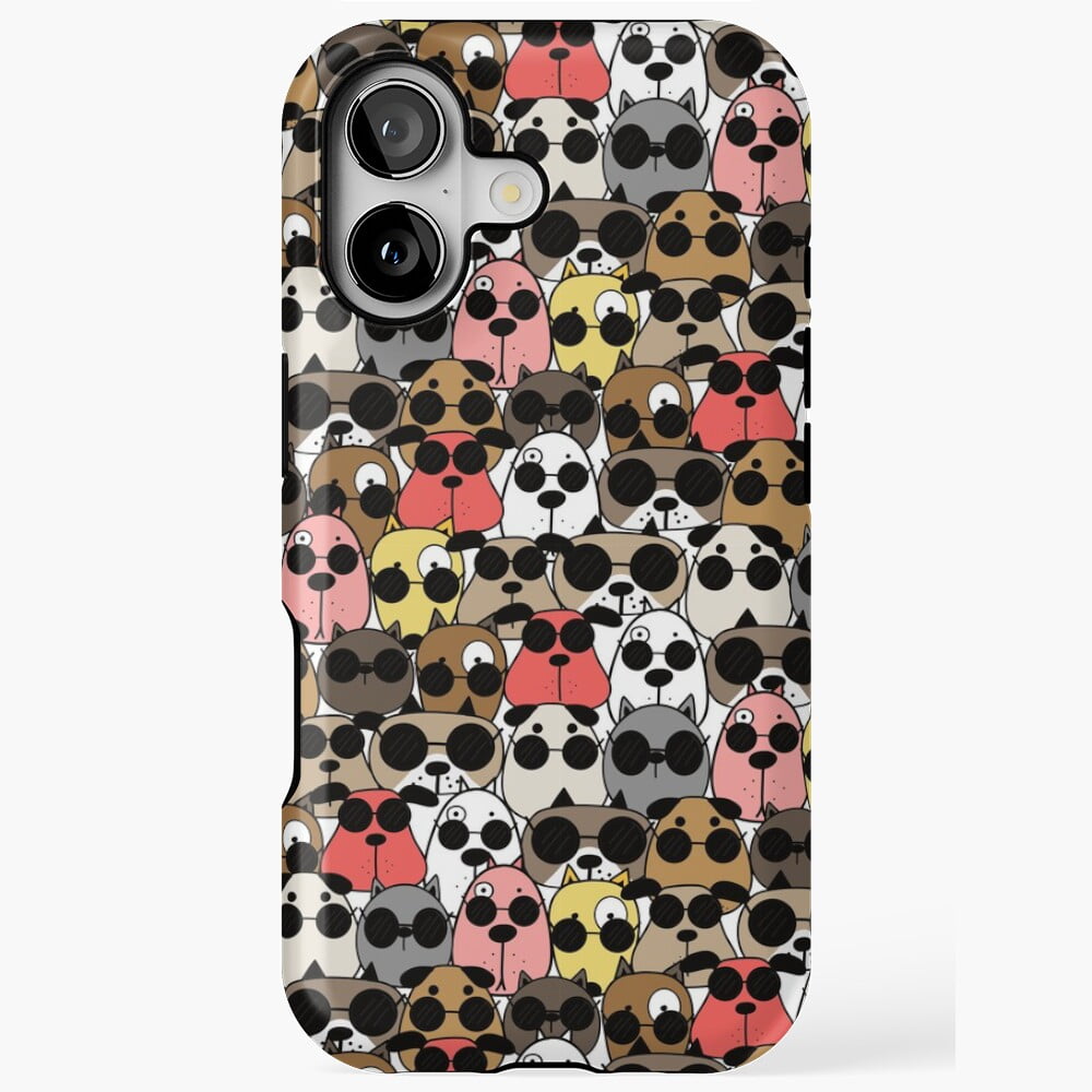 Cool Dog Wearing Sunglasses Graphic Phone Case with iPhone 17 to 11 Pro ...