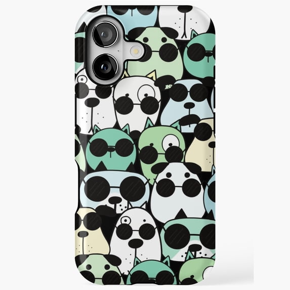 Cool Dogs Illustration Design Print Phone Case 17 16 15 14 13 12 11 Pro ...
