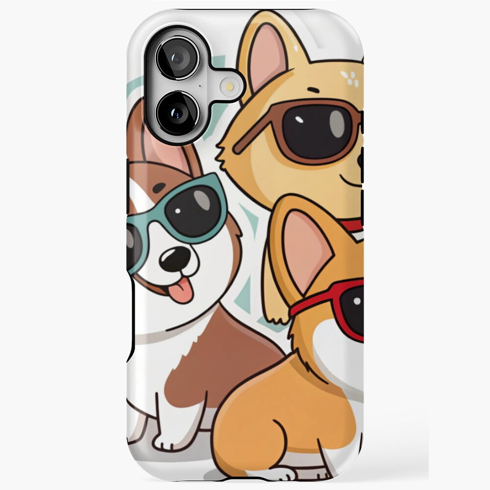 Cool Dogs With Sunglasses Art Print Phone Case 17 16 15 14 13 12 11 Pro ...