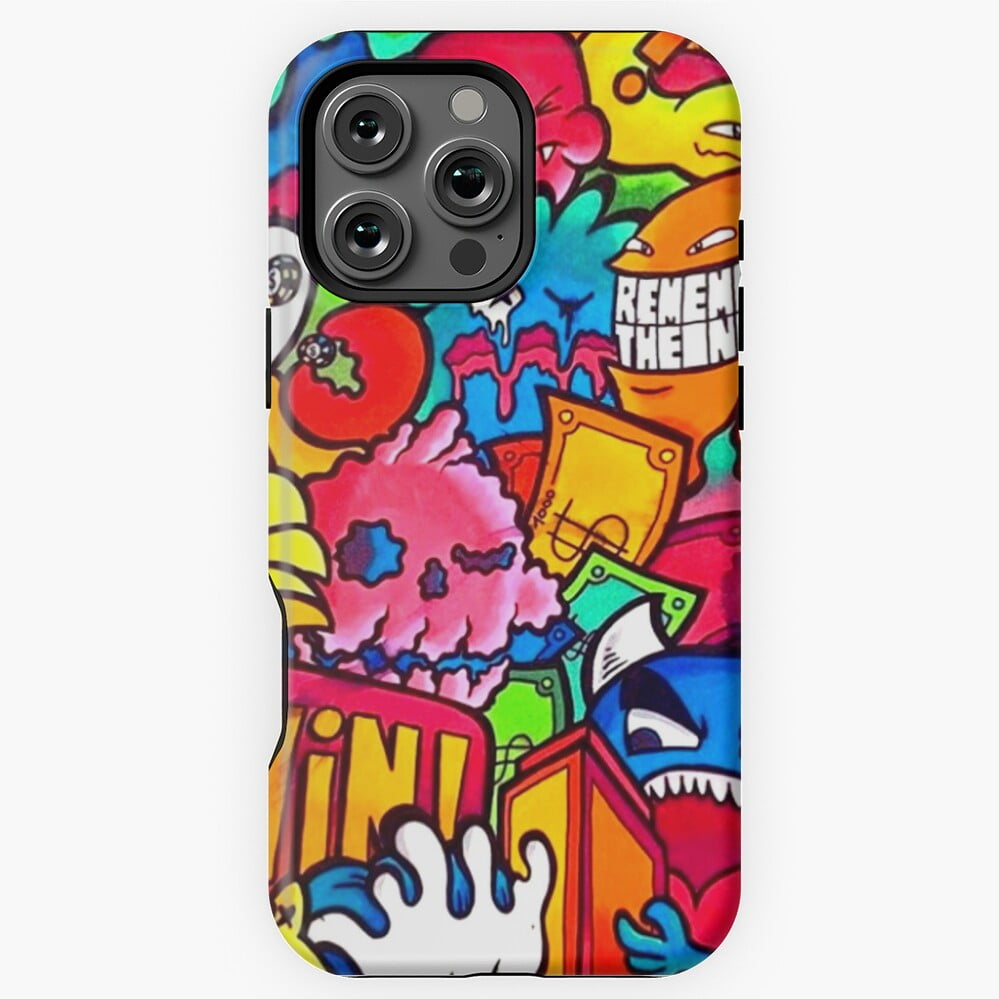 Cool Doodle Design Abstract Pattern Phone Case for iPhone 16 15 14 13 ...