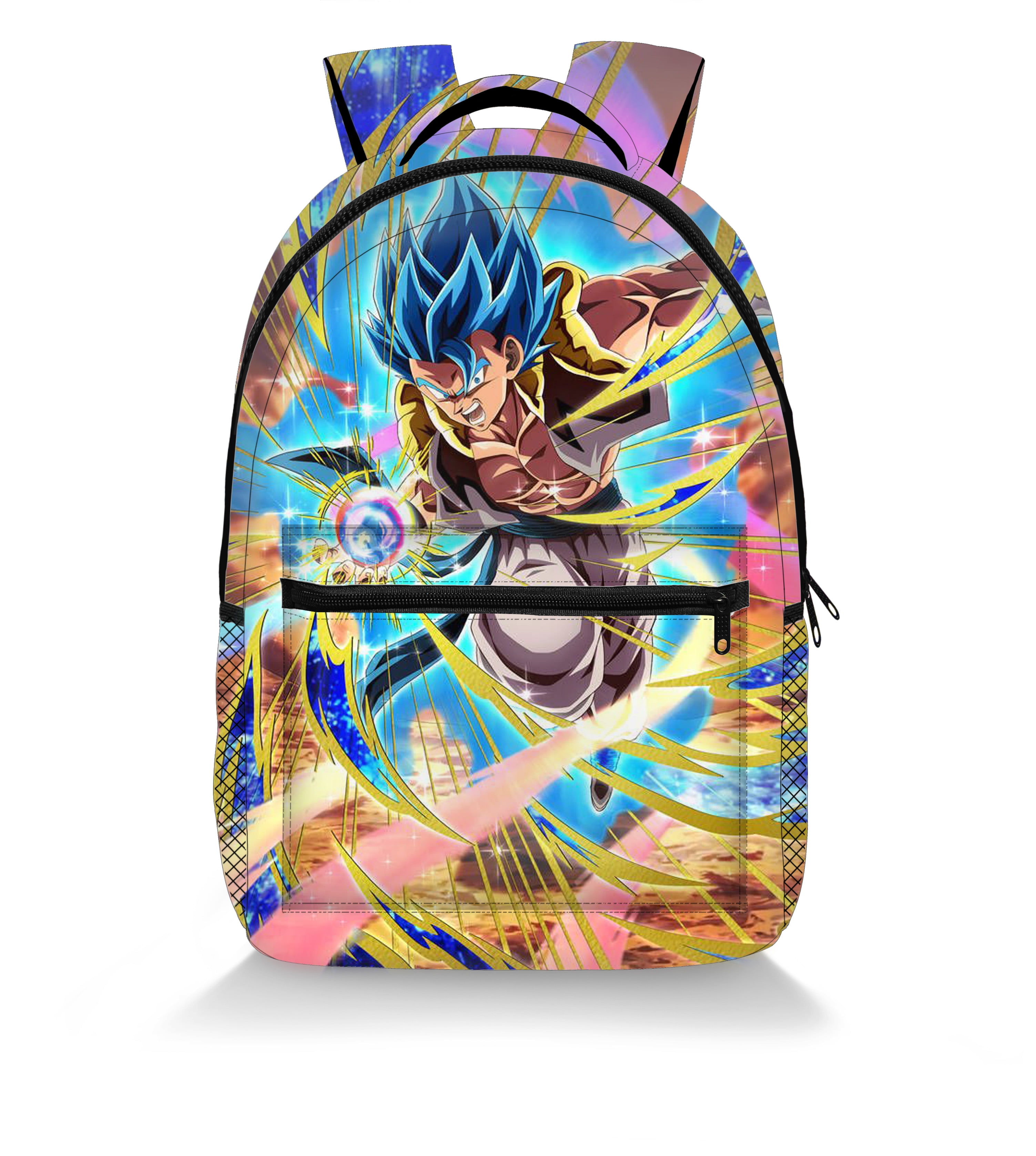 Cool Dragon Ball Backpack Anime Super Saiyan 3D Printed Cartoon ...