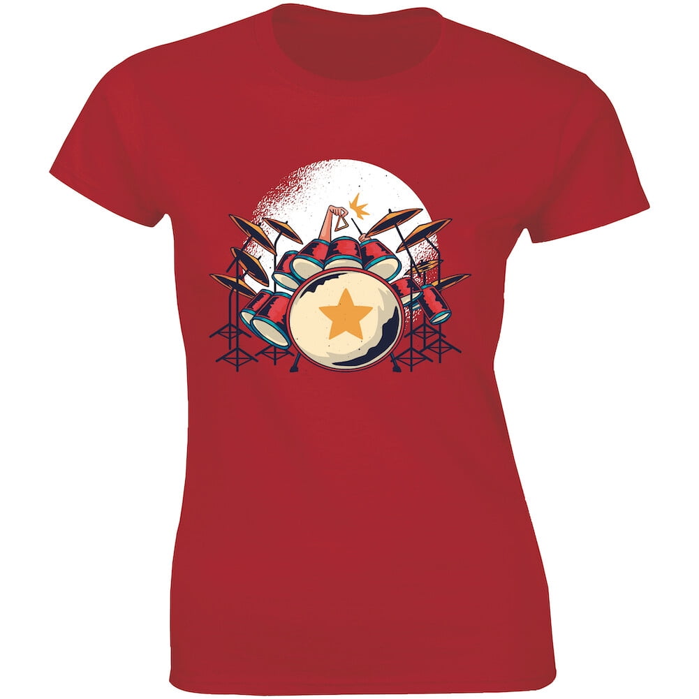 Cool Drum Kit Handmade Drummer Music Instrument Band Clothes Women'S T ...