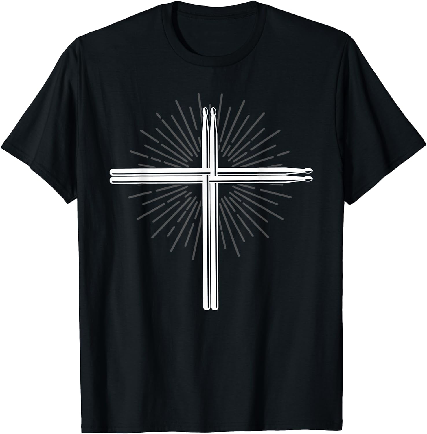 Cool Drumsticks Christian Cross Drummer Gift For Men Women T-Shirt ...