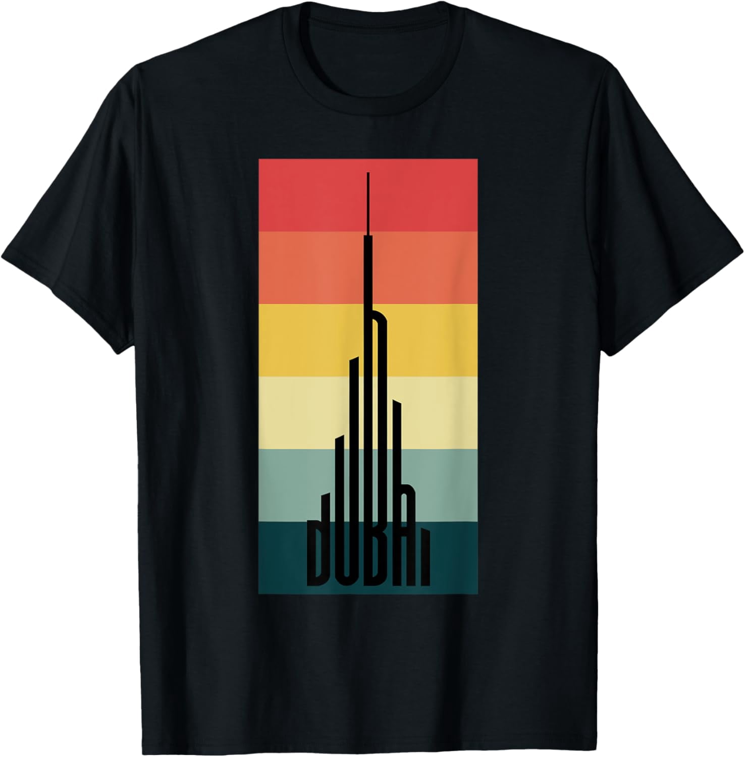 Cool Dubai Burj Khalifa Skyscraper Vintage Royalty Dubai UAE T-Shirt ...