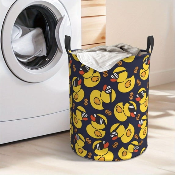 Cool Duck Pattern Laundry Hamper Portable Storage Hamper with Sturdy ...