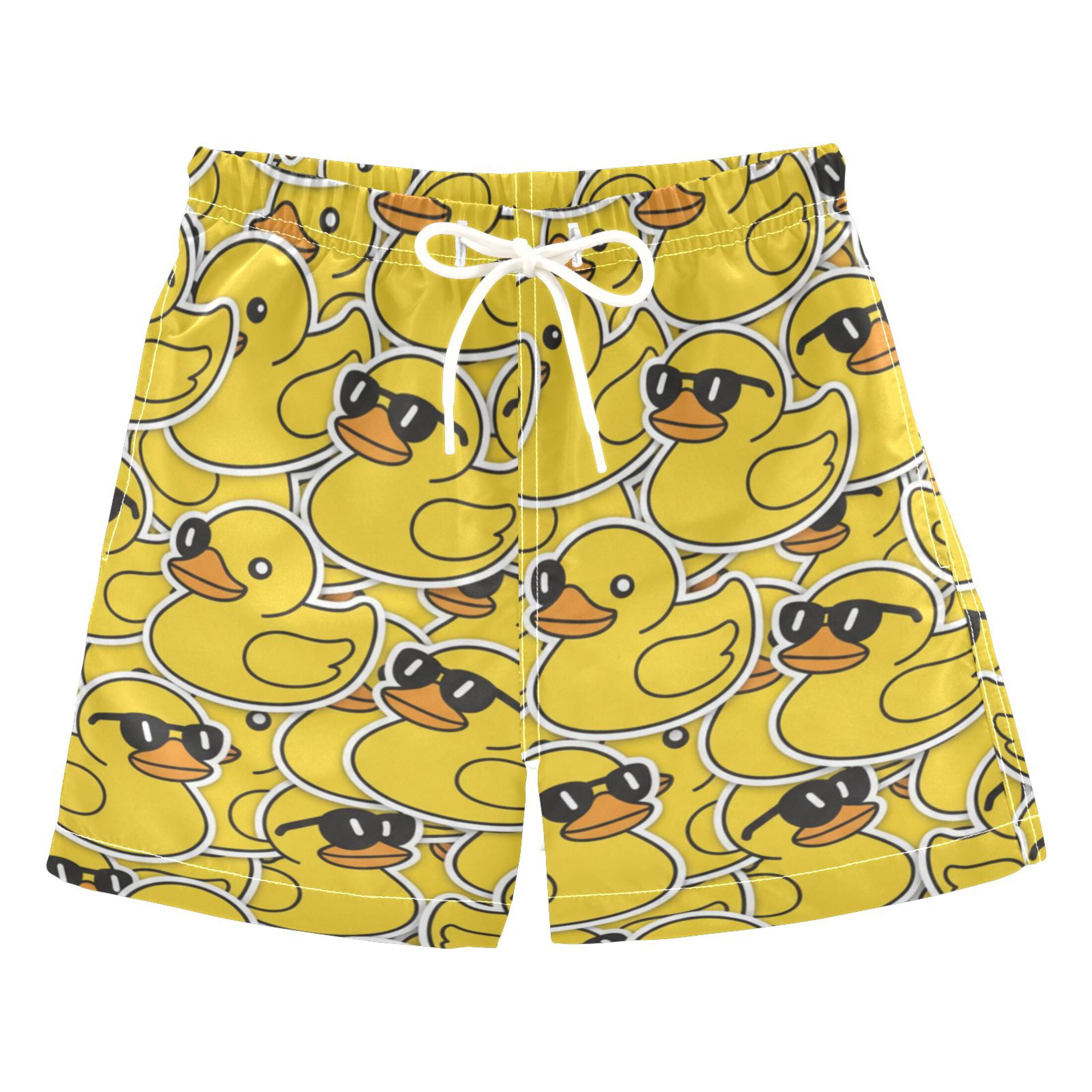Cool Duck Swim Trunks Quick Dry Beach Pool Board Shorts Lightweight ...