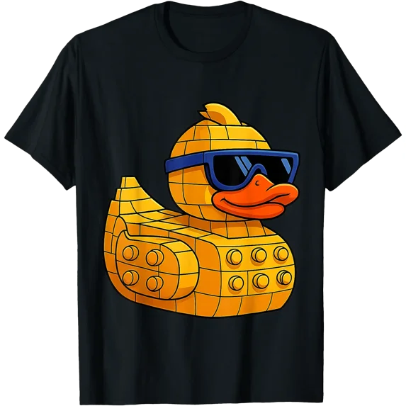 Cool Duck Toy Block Builder Master Brick Building T-Shirt, Birthday ...