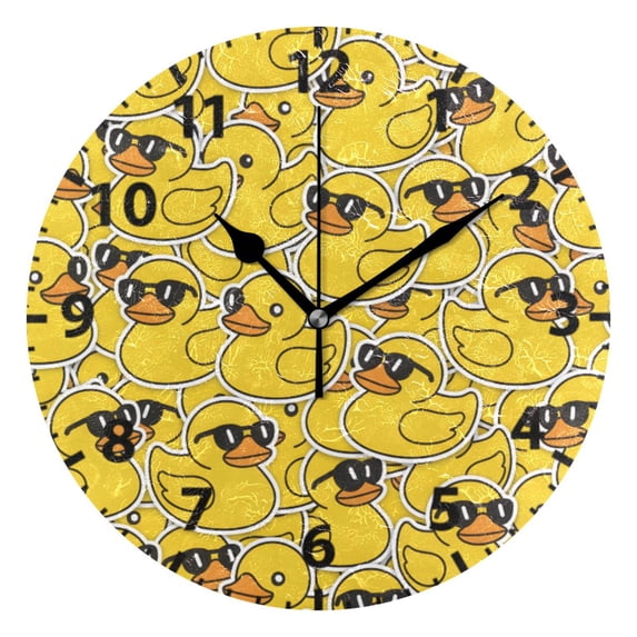 Cool Duck Wall Clock 10in Round Artistic Oil Painting Home Decor Desk ...