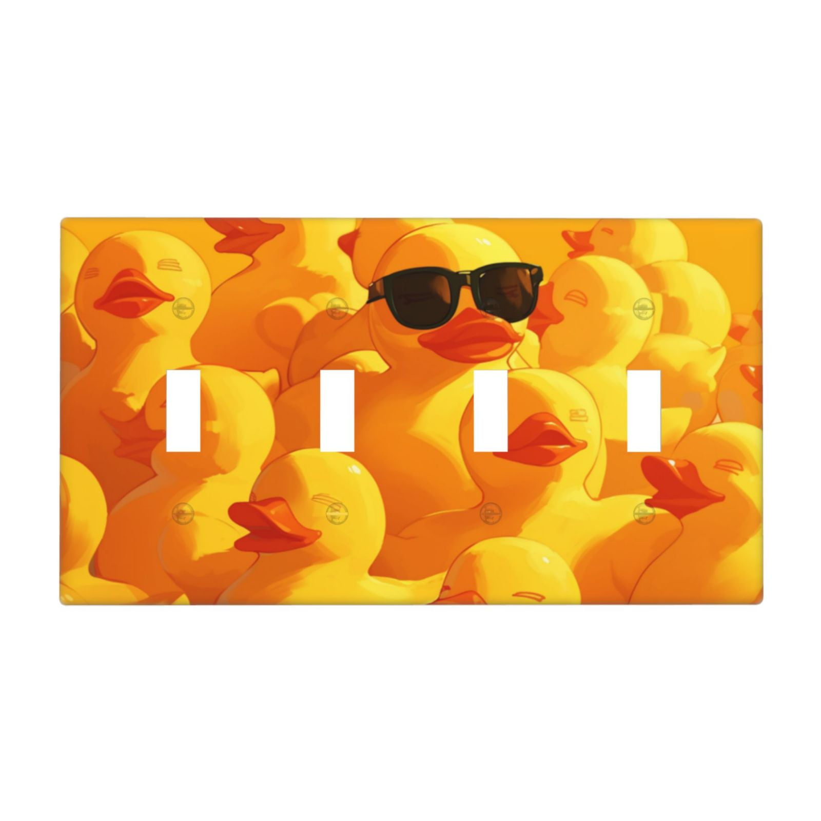 Cool Duck With Sunglass Switch Cover Decorative Wall Plate / 4-Gang 4 ...