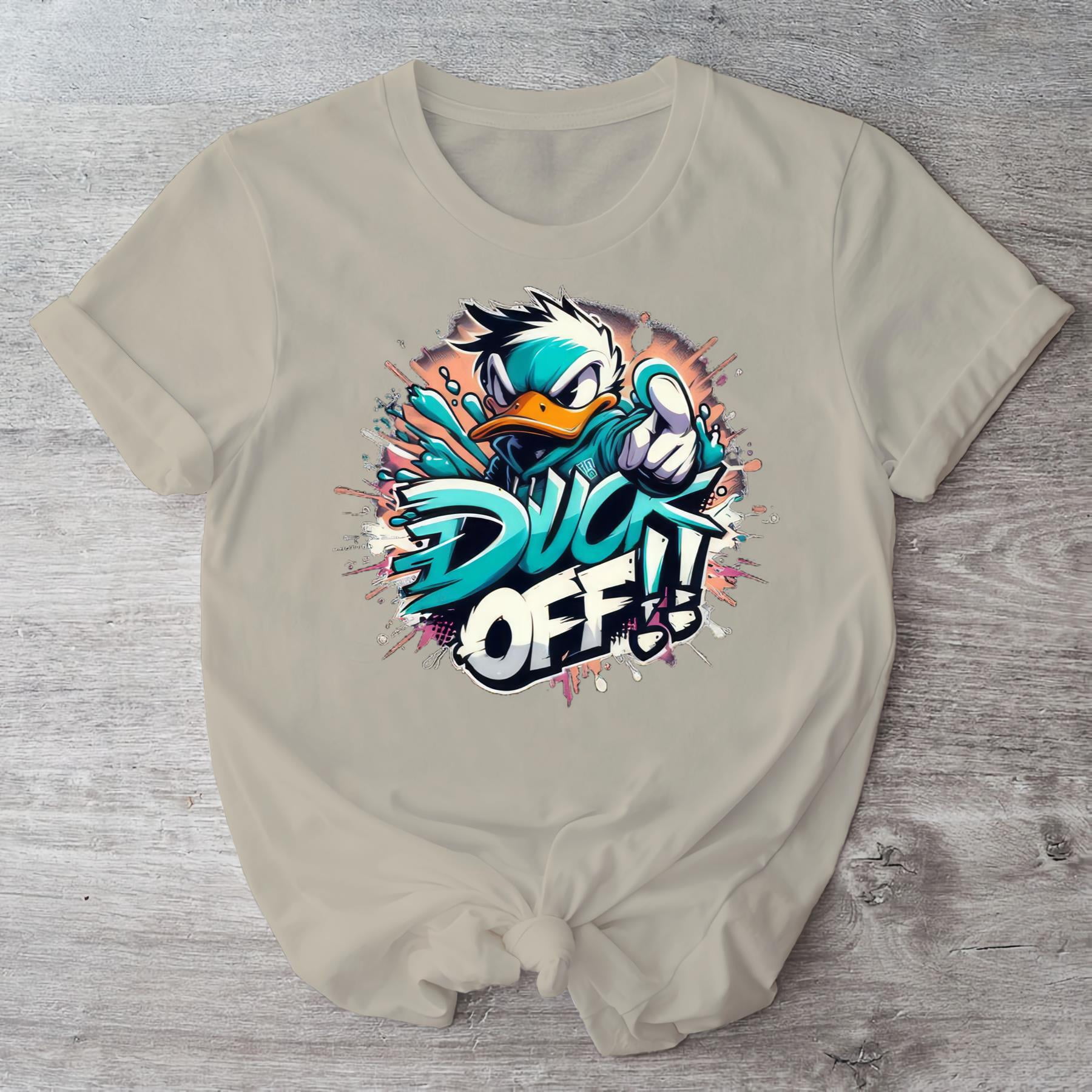 Cool Duck with Attitude Shirt, Funny Cartoon Design for Duck and Animal ...