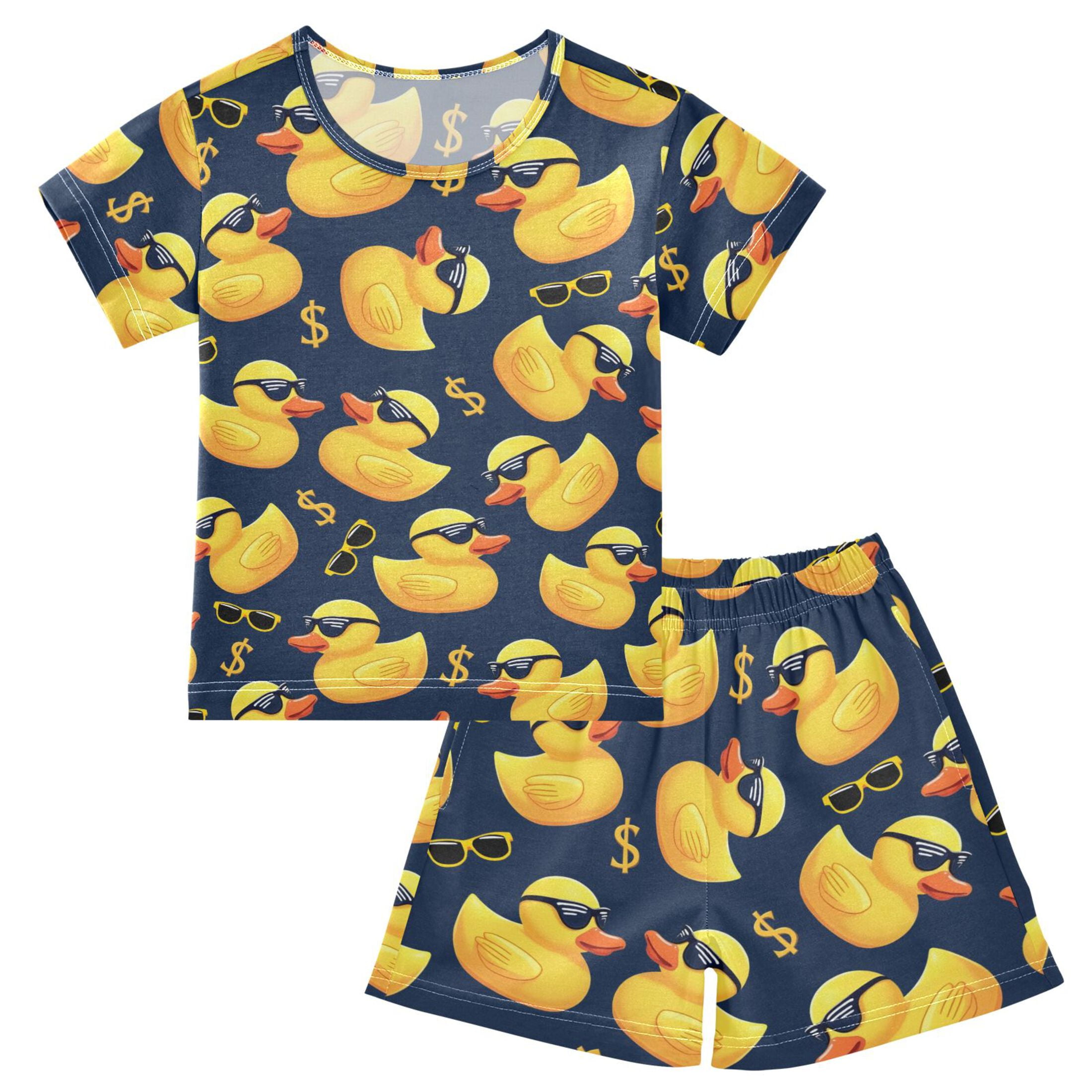 Cool Ducks Summer Pajama Set Soft Cotton Short Sleeve Sleepwear 2PCS ...