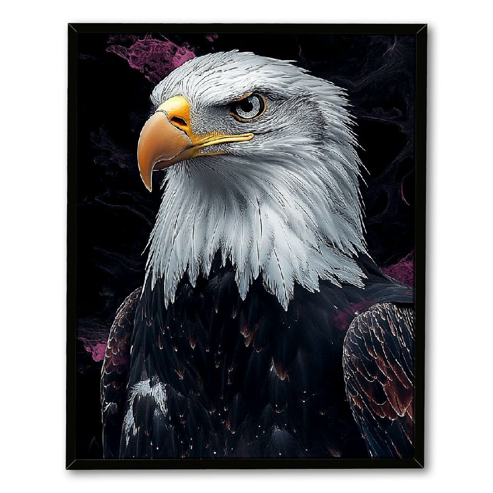 Cool Eagle Wall Art Decor for Bedroom Black and White Bald Eagle ...
