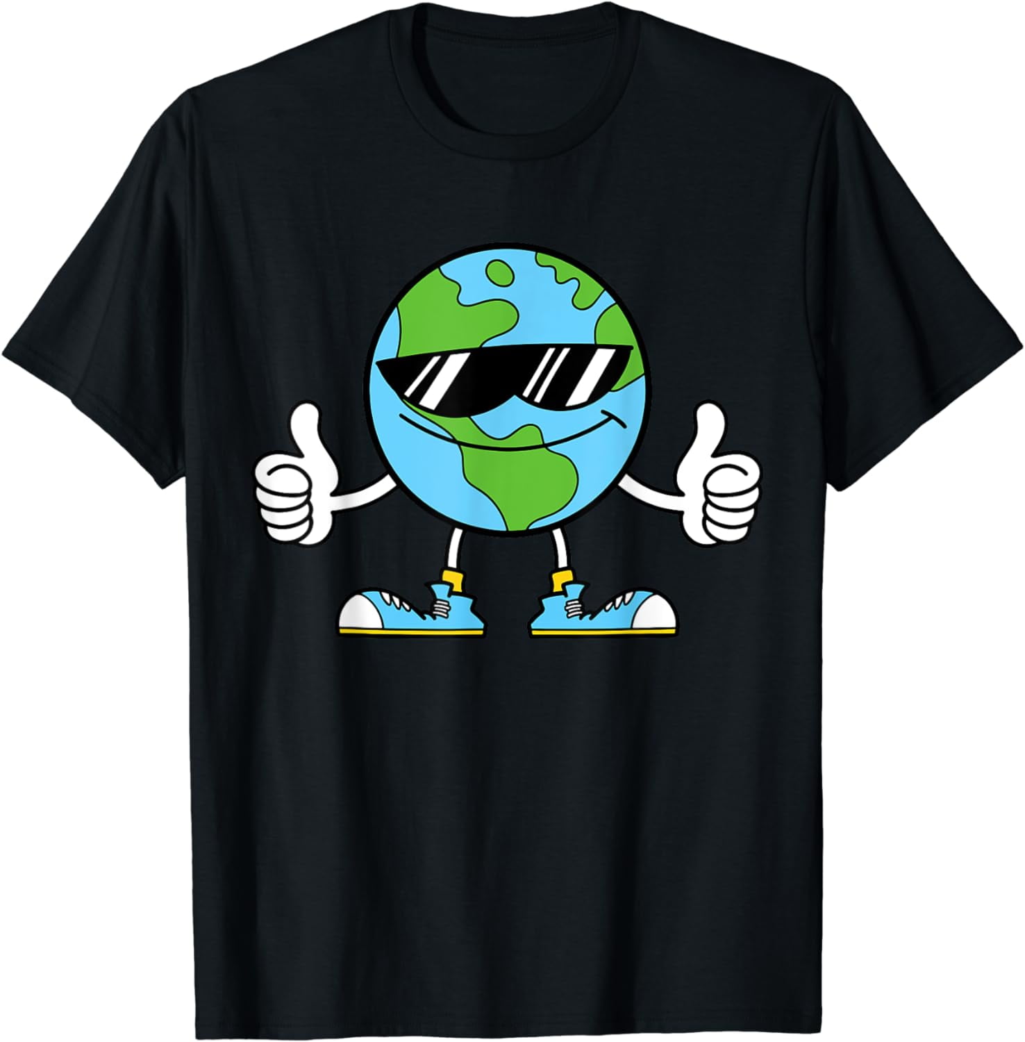 Cool Earth Day Planet Wearing Sunglasses Boys Girls Kids T-Shirt ...
