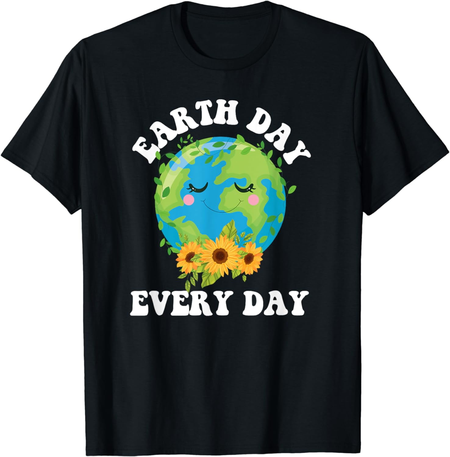Cool Earth Day Sunflower Quote Earth Day Every Day Kids Girl T-Shirt ...