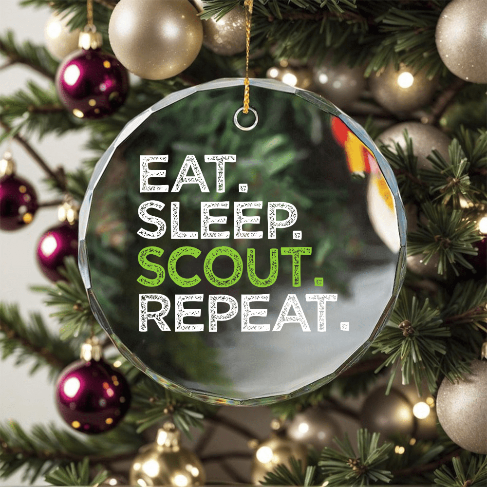 Cool Eat Sleep Scout Repeat Cub Love Scouting Leader Ornament, Home ...