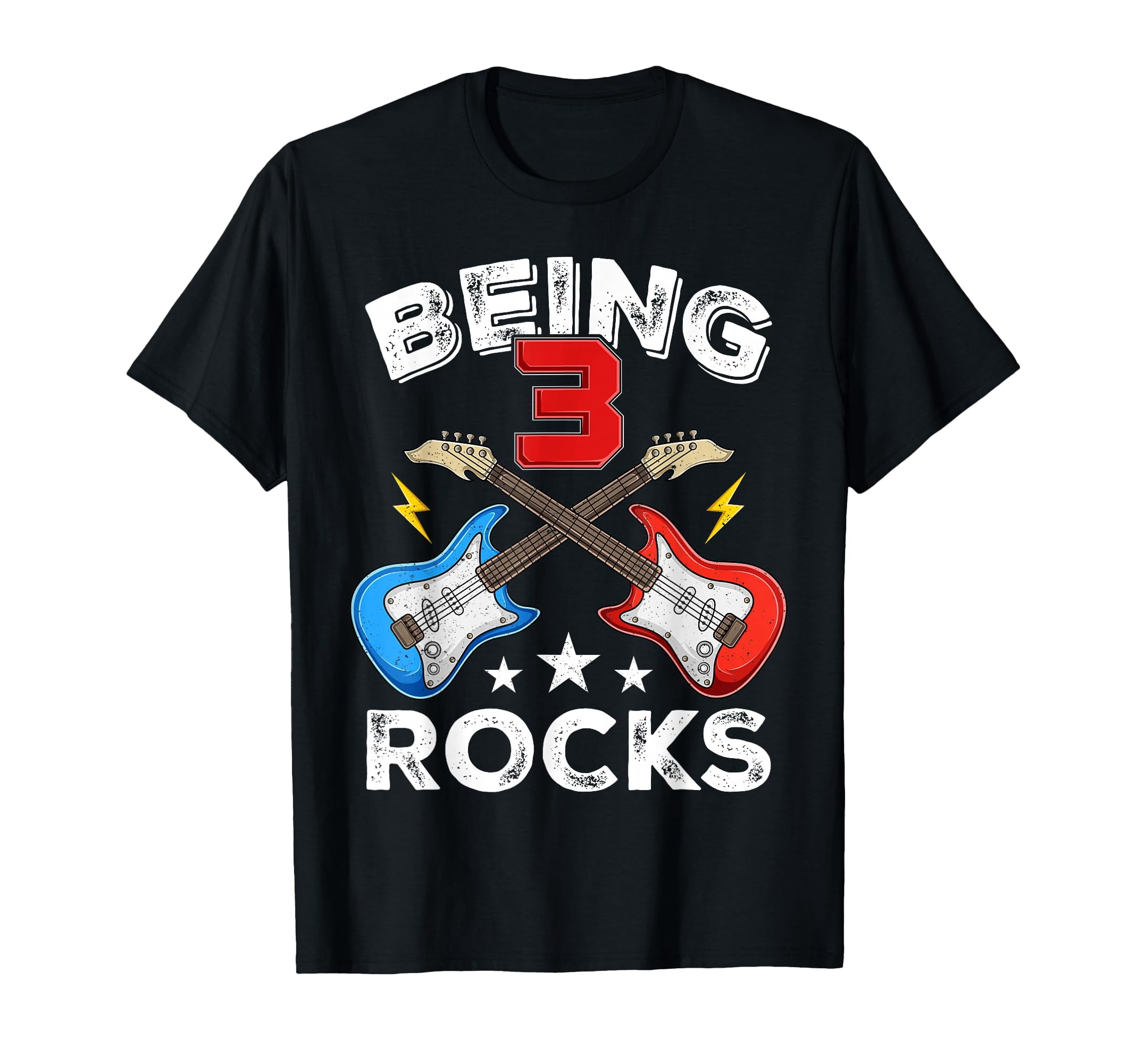 Cool Electric Guitar 3rd Birthday T-Shirt for Fun Celebrations ...
