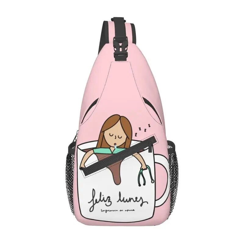 Cool Enfermera En Apuros Doctor Nurse Medical Sling Bag for Cycling ...