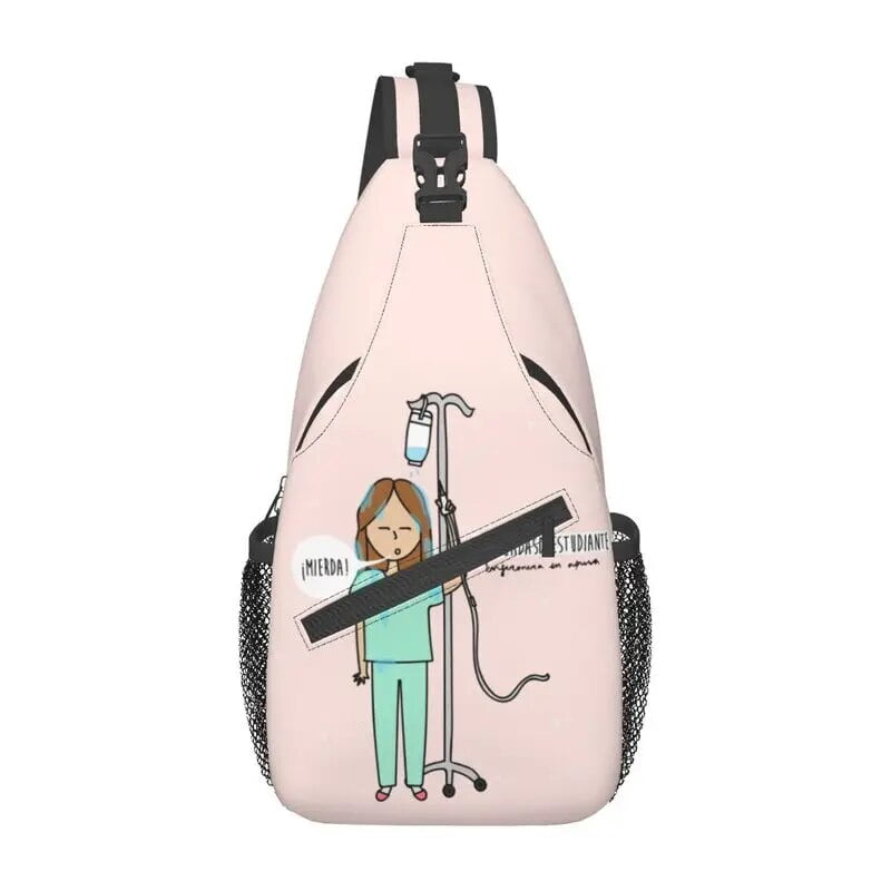 Cool Enfermera En Apuros Doctor Nurse Medical Sling Bag for Cycling ...