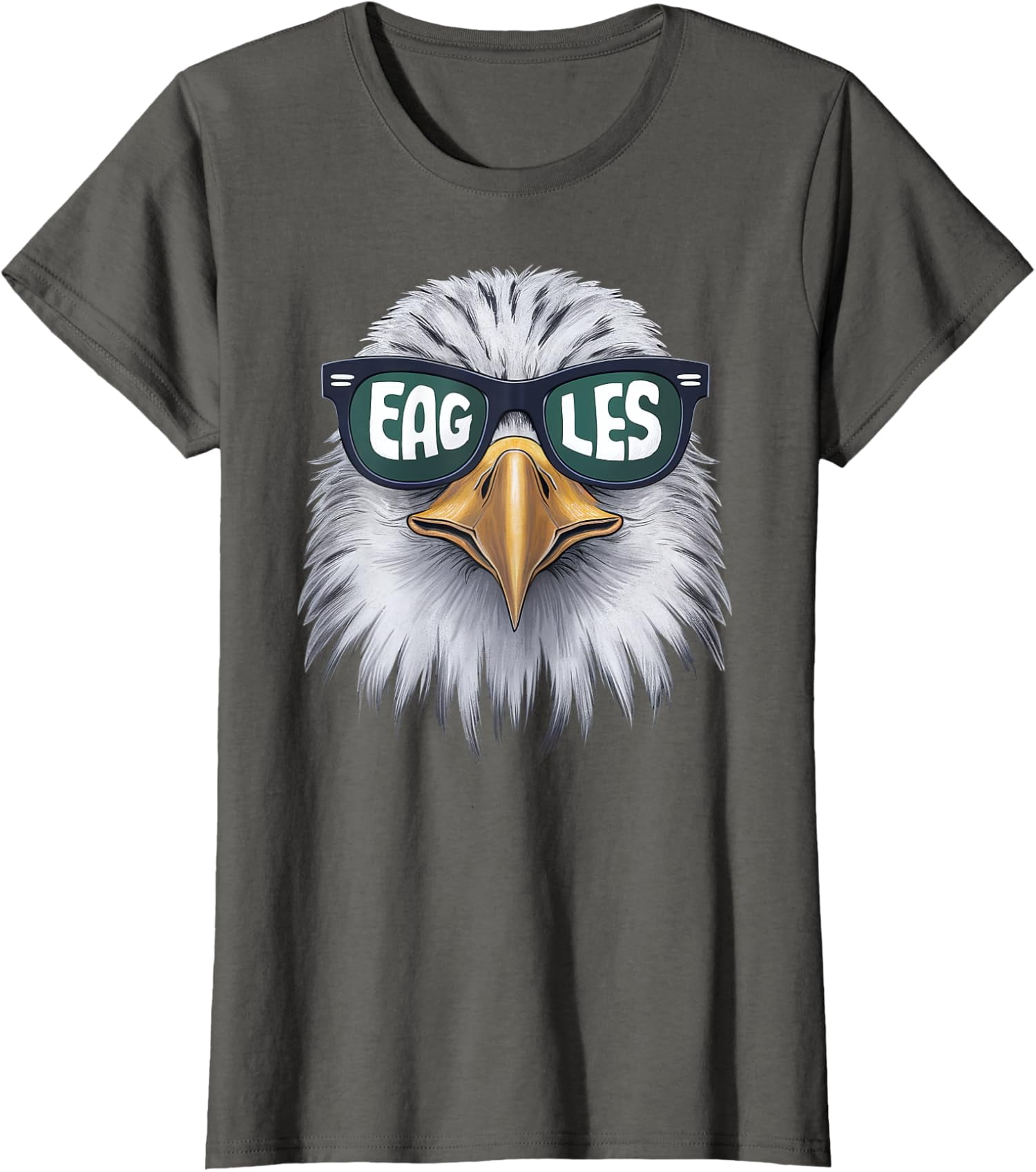 Cool Face Eagles Tee - Vintage Eagles with Sunglasses Retro Style Ladies' Crewneck T-Shirt (Gray ...
