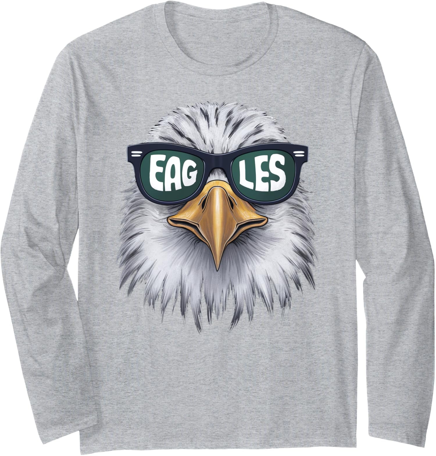Cool Face Eagles Tee - Vintage Eagles with Sunglasses Retro Style Long ...