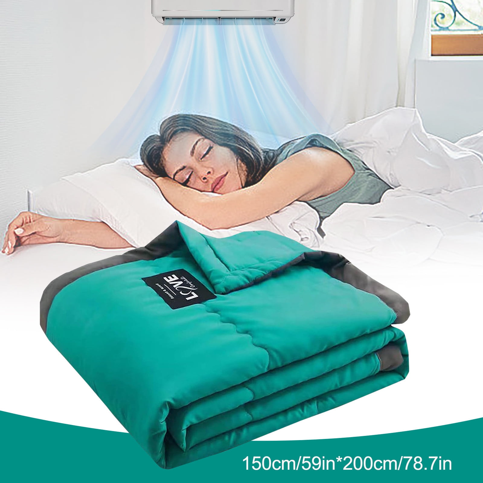 Cool Fiber Cold Effect Blanket, Soft Dual-Sided Quilt, Lightweight ...