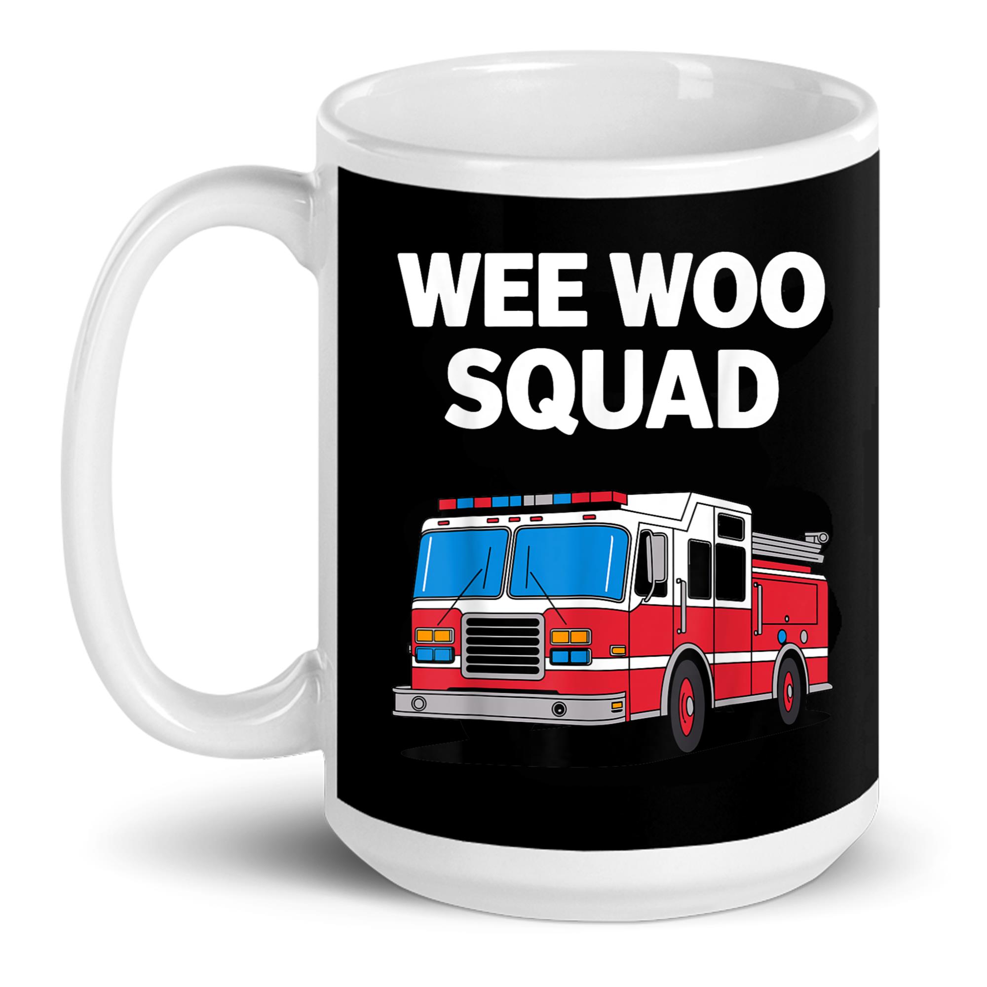 Cool Firefighter Fireman Fire Truck Squad Gift Ceramic Mug 15oz (White ...