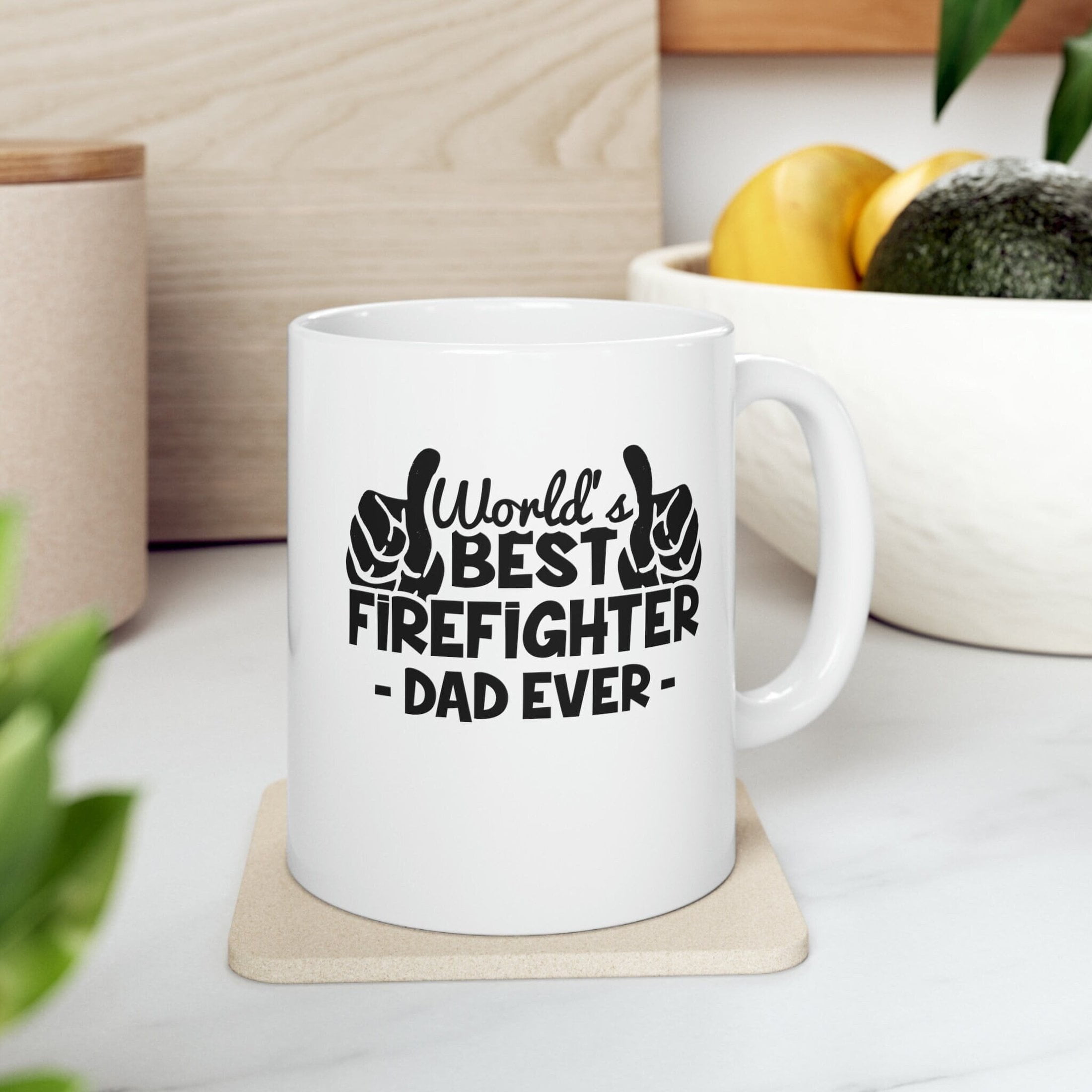 Firefighter Coffee Mug - Best Dad Gift for Fireman, Unique Firefighter ...