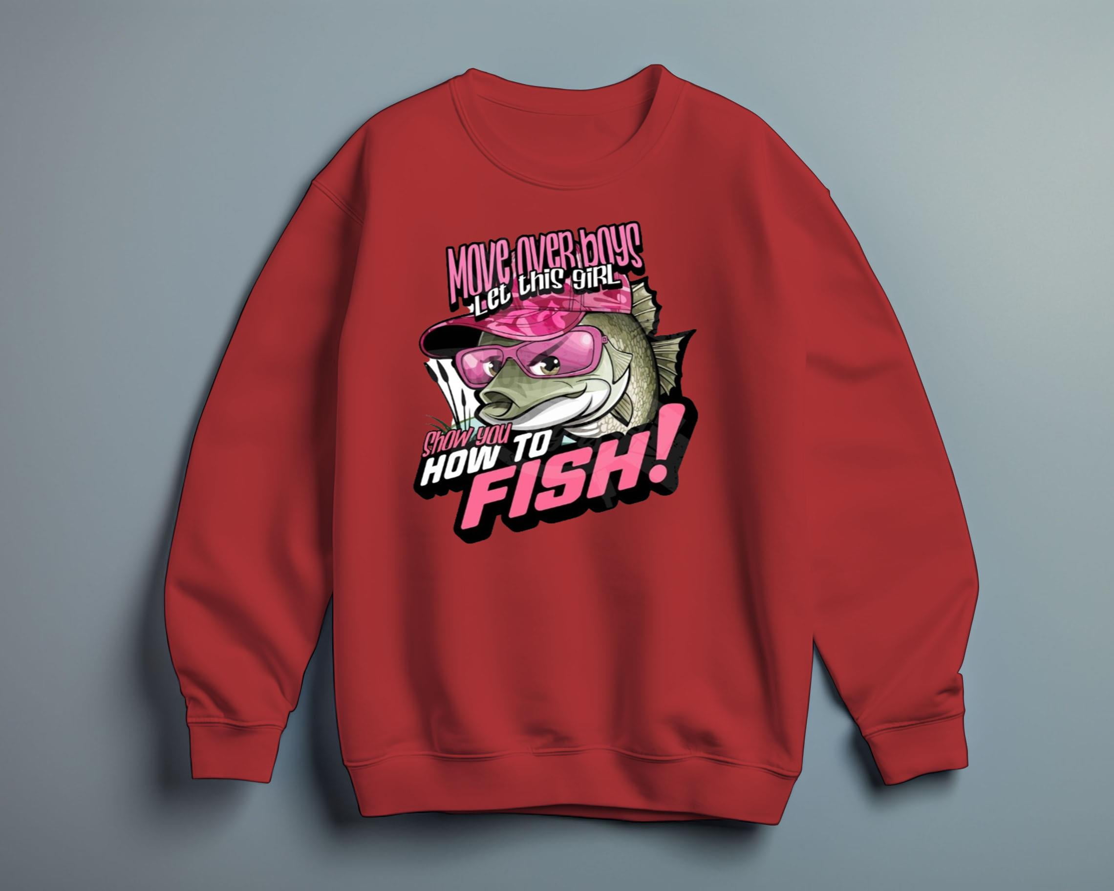Cool Fishing Girl Cartoon - Fun Bass Fishing Graphic Design Shirt-C ...