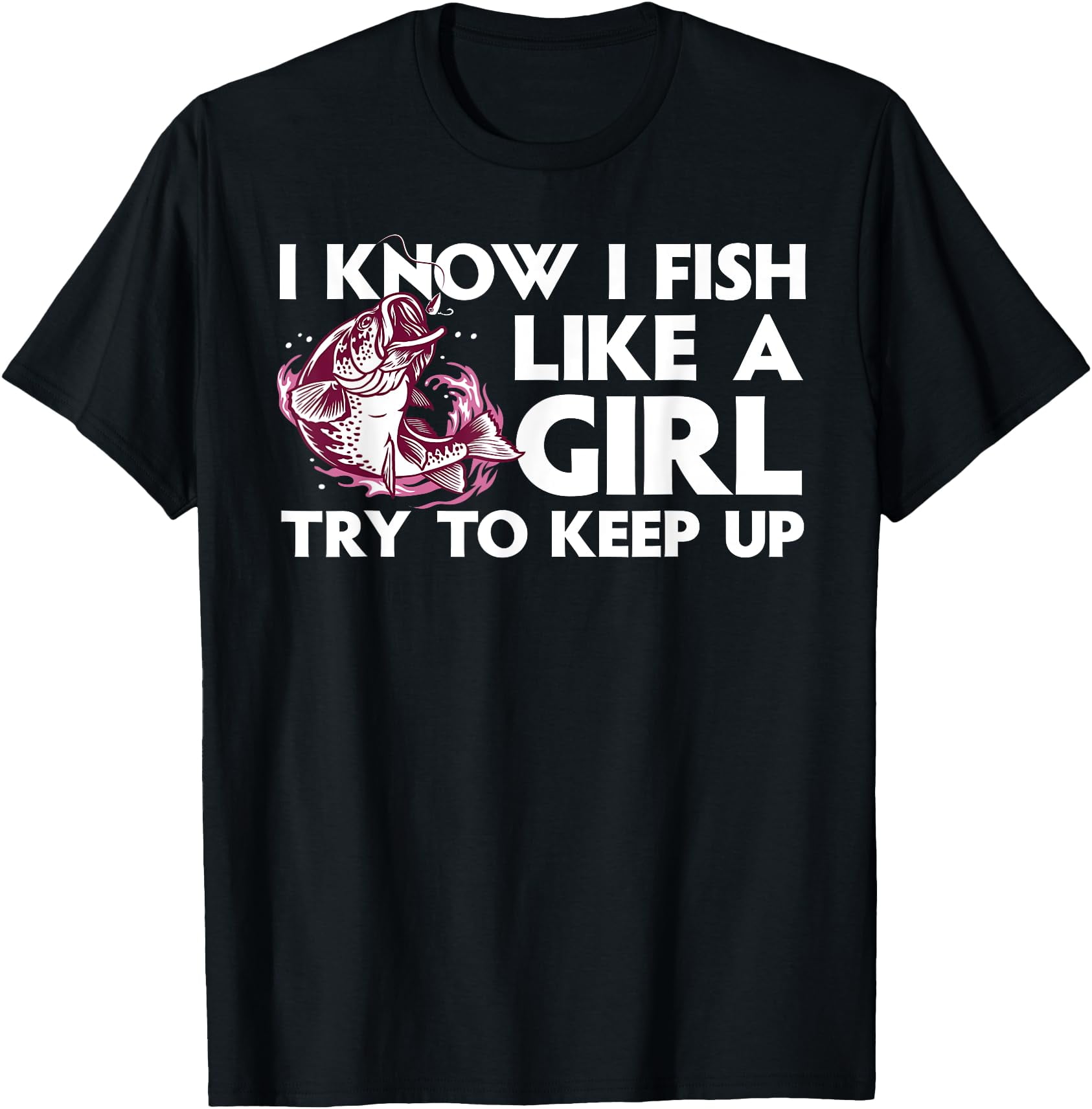 Cool Fishing for Women Girls Trout Angler Bass Fish Hunting T-Shirt ...