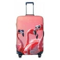Cool Flamingos Sunglasses Scene Luggage Cover Anti Scratch Elastic