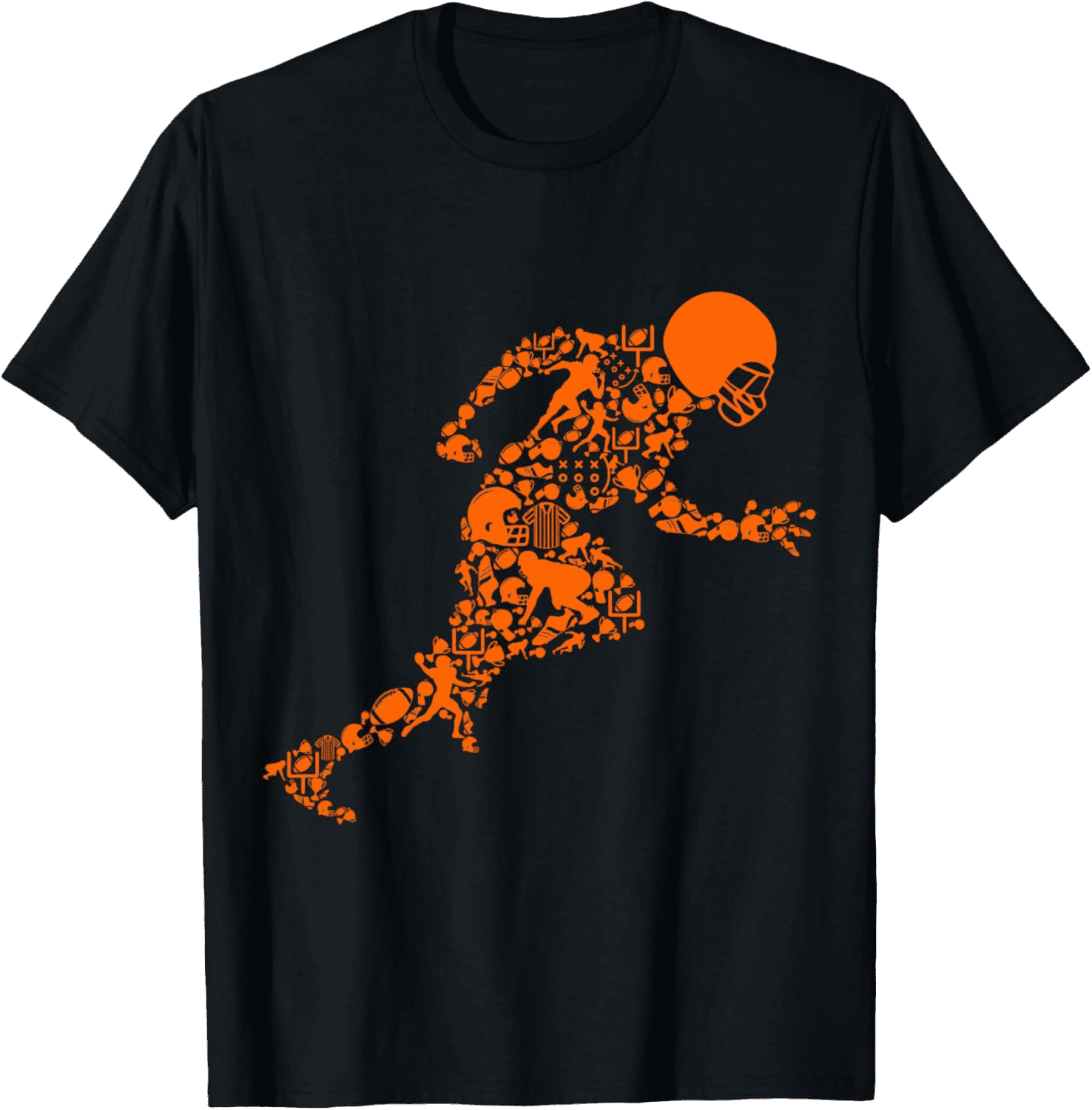 Cool Football Apparel & Gift Ideas Mens Black Football Graphic T-Shirt ...