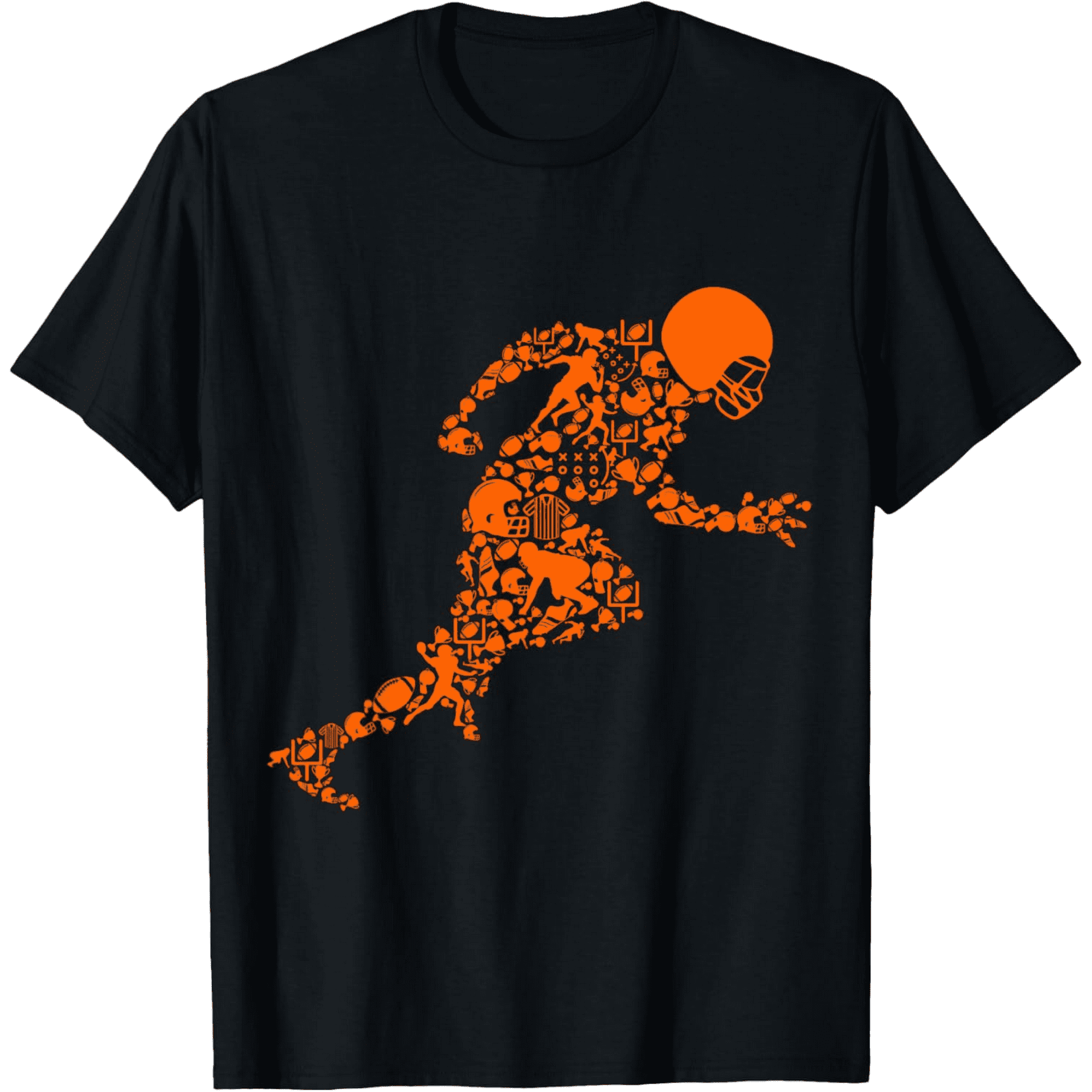 Cool Football Apparel & Gift Ideas Mens Black Football Graphic T-Shirt ...