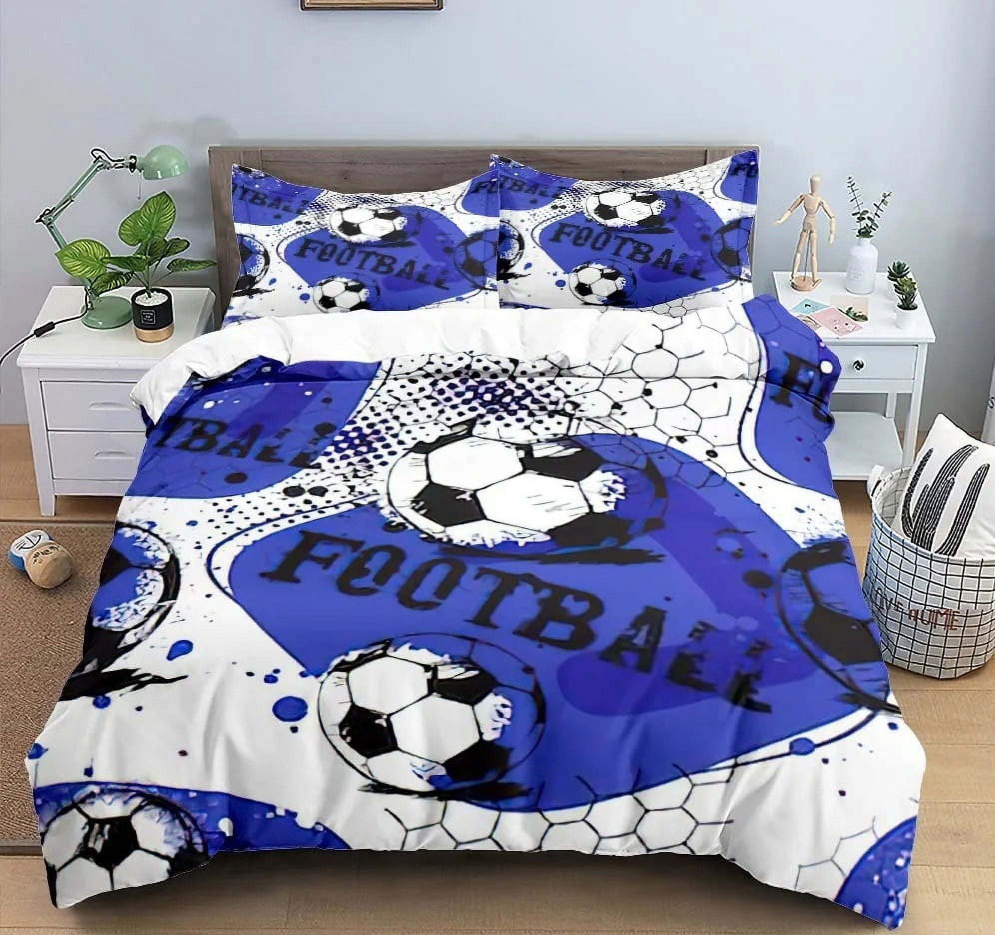 Cool Football Soccer 3D Bedding Set Duvet Cover Pillowcases Comforter ...