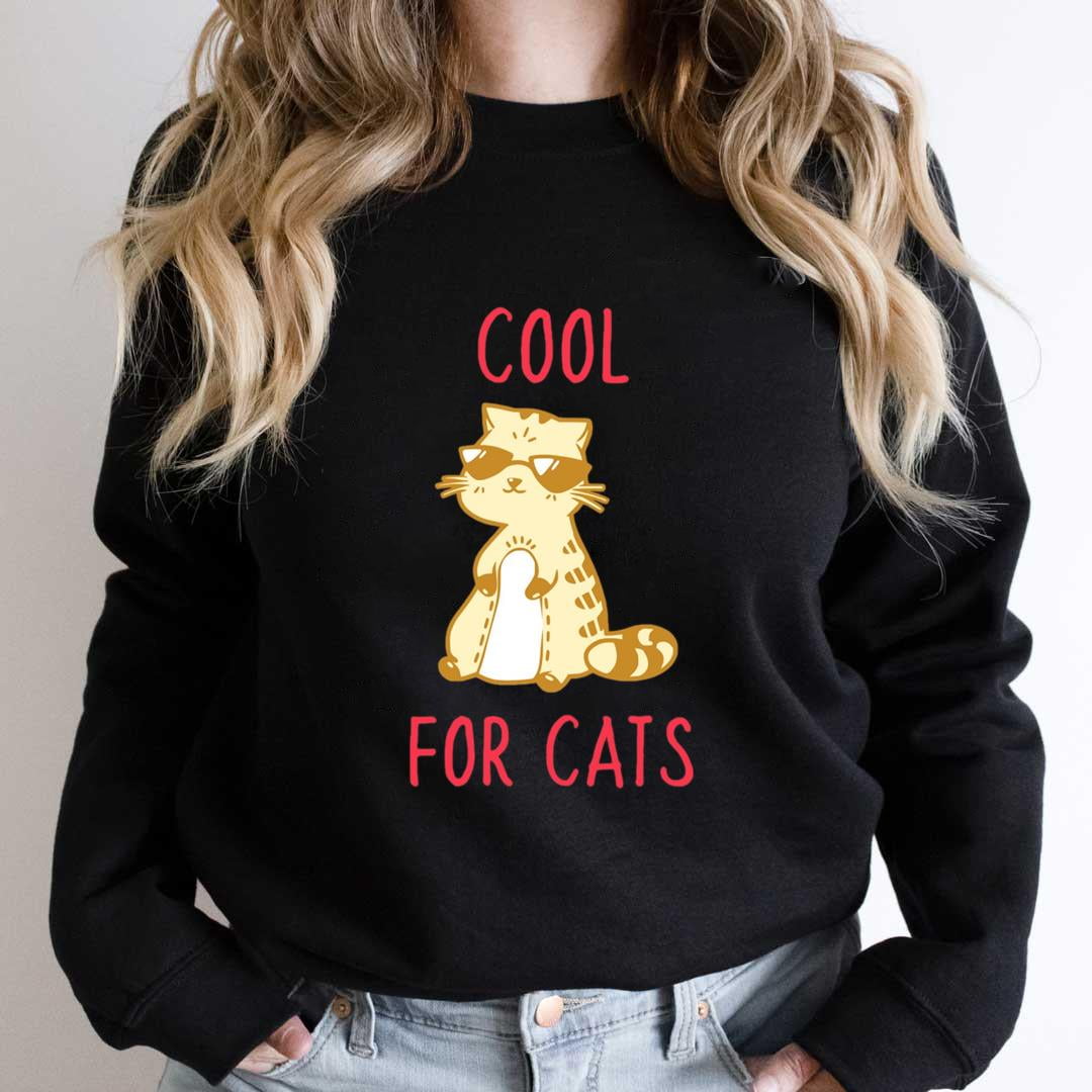 Cool For Cats Classic, Funny Black Cat Graphic Tee, Music SW20432 ...