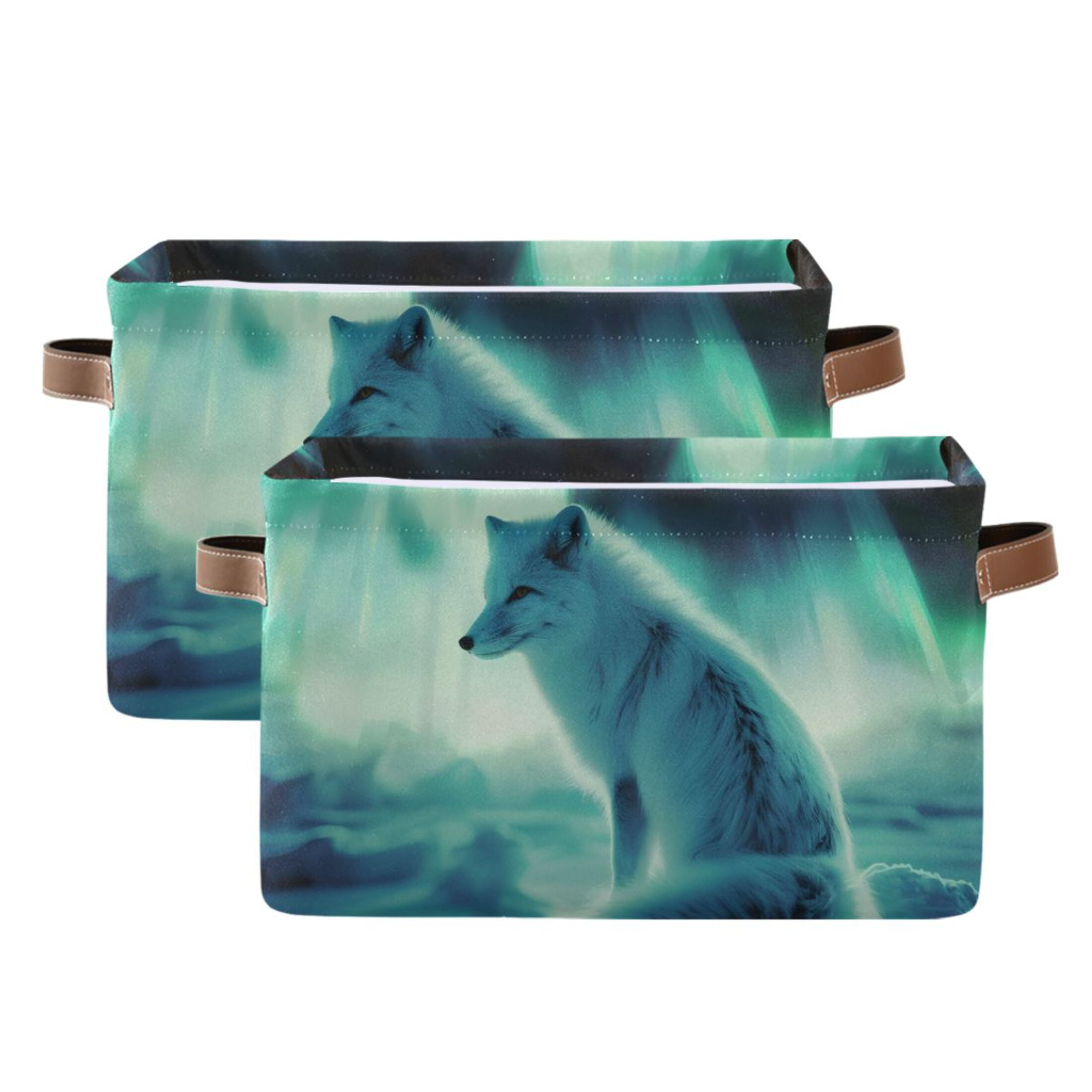 Cool Fox Storage Basket Large Bin Laundry Boxes Toys Foldable Home ...