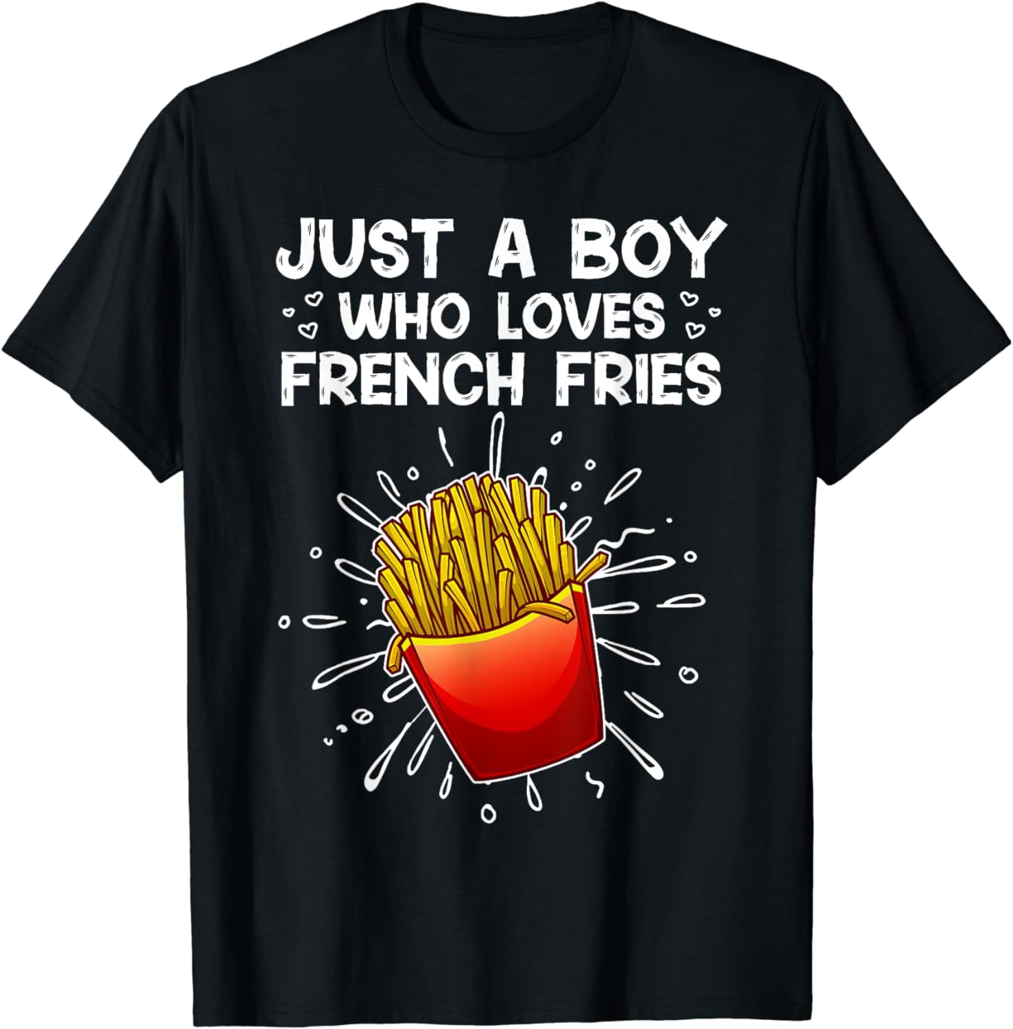 Cool French Fries For Boys Sweet Potato Chef Fast Food T-Shirt ...