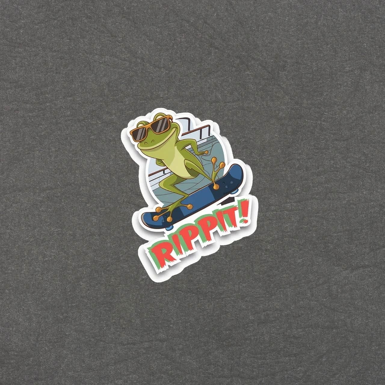 Cool Frog Snowboarding Sticker - Rippit Amphibian Shredding Slopesphone ...