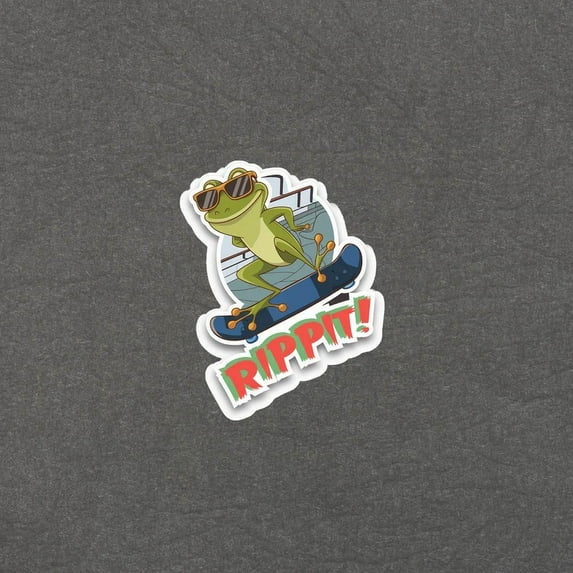Cool Frog Snowboarding Sticker - Rippit Amphibian Shredding Slopesphone ...
